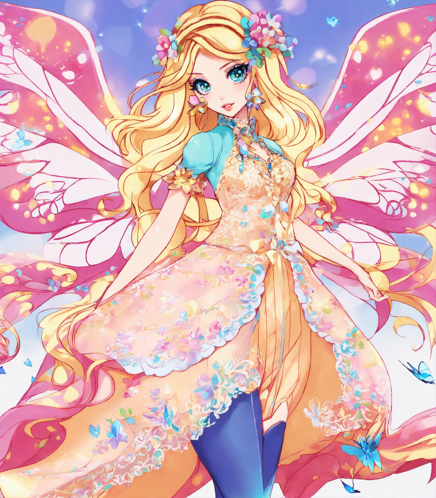 Lexica - Enchantix in Winx style enchantix art girl with long black ...
