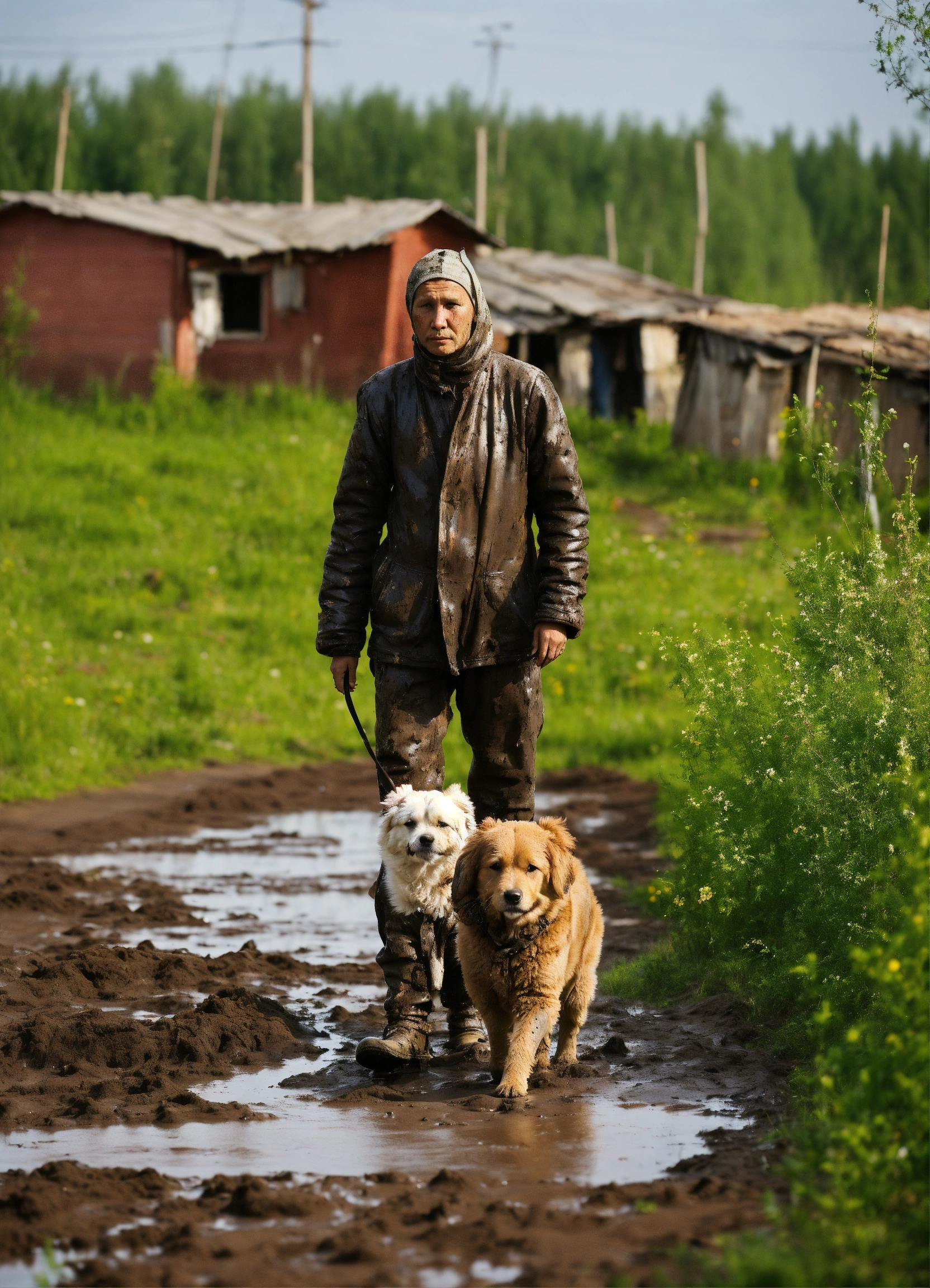 Lexica - Poverty, russia, mud, lonely dog, russian country, village