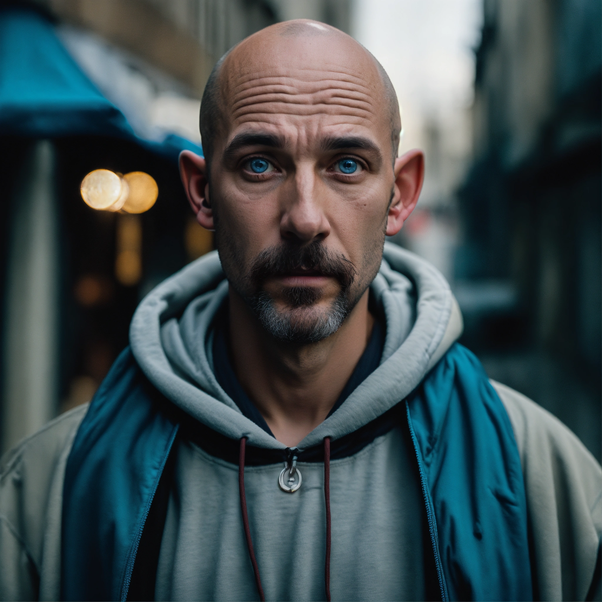 Lexica - A HUGE HOMELESS MAN, LUMPY BALD HEAD, A TINY GOATEE , NO ...