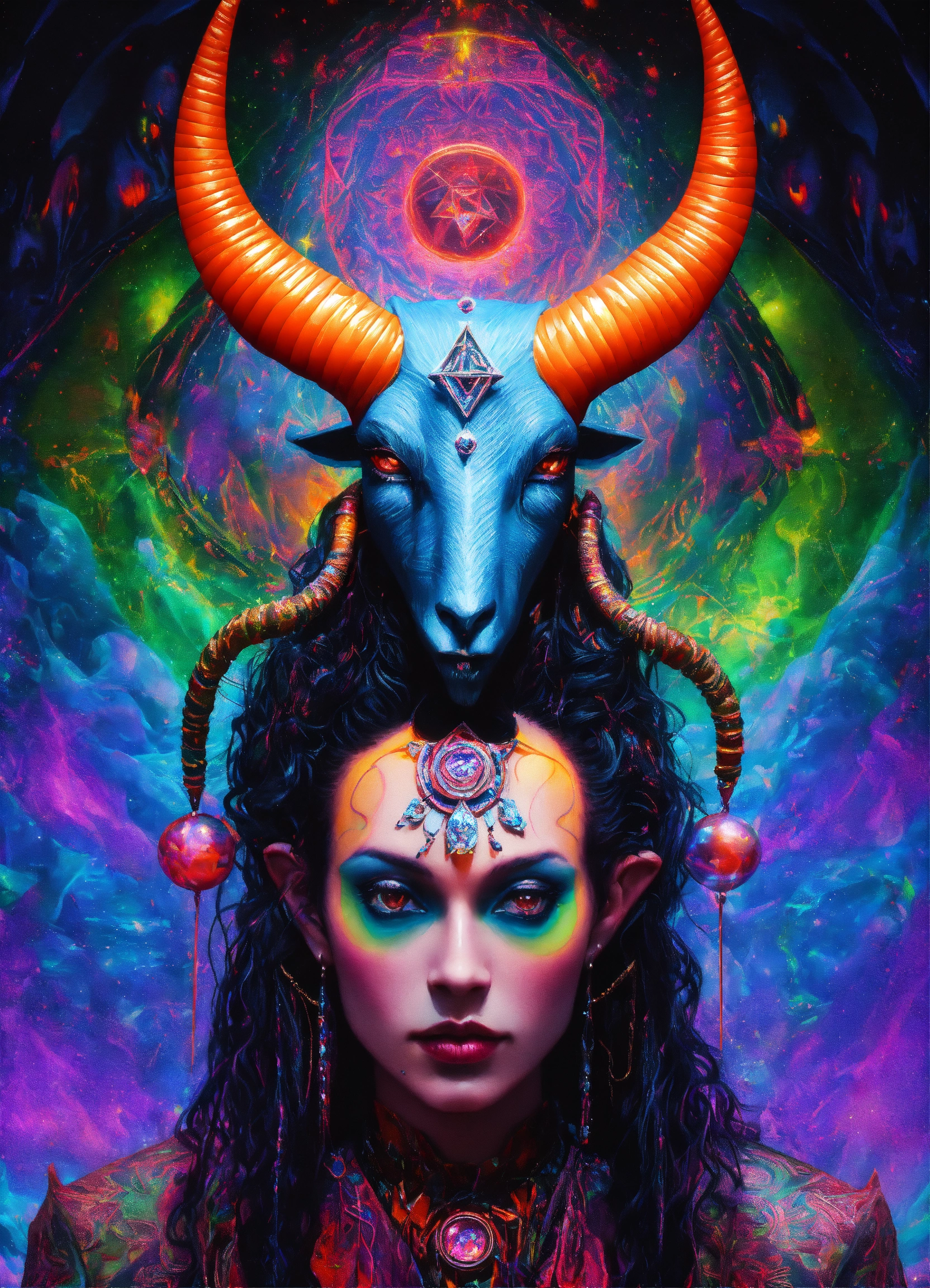 Lexica - Photorealistic 3D portrait of BAPHOMET Man Goth Death Knight ...