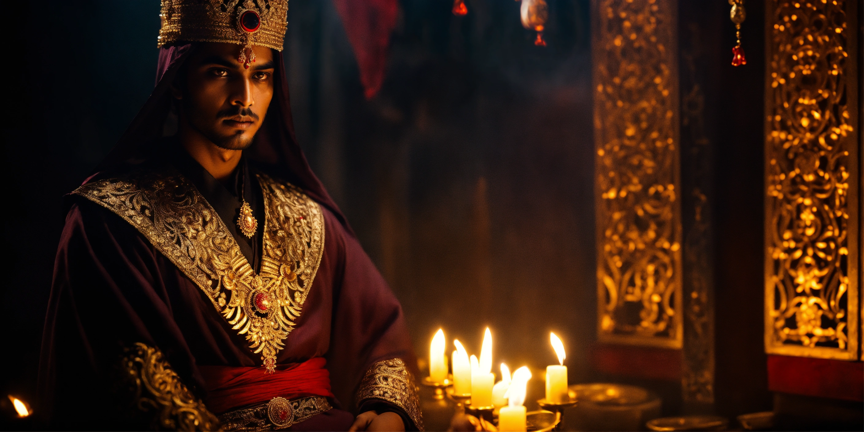 Lexica - Sinister and dramatic picture of a young handsome South Asian ...