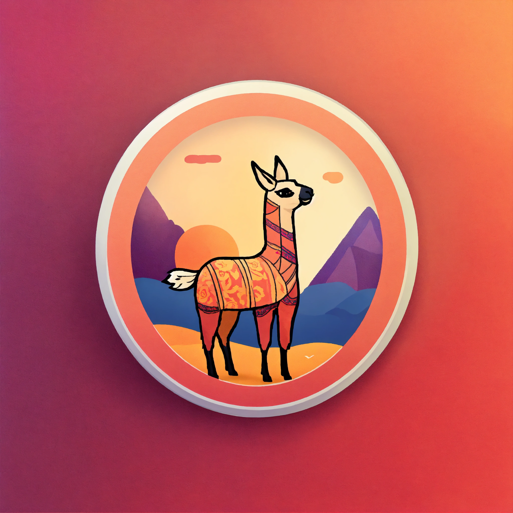 Lexica - An app icon of a beautiful llama, minimalist