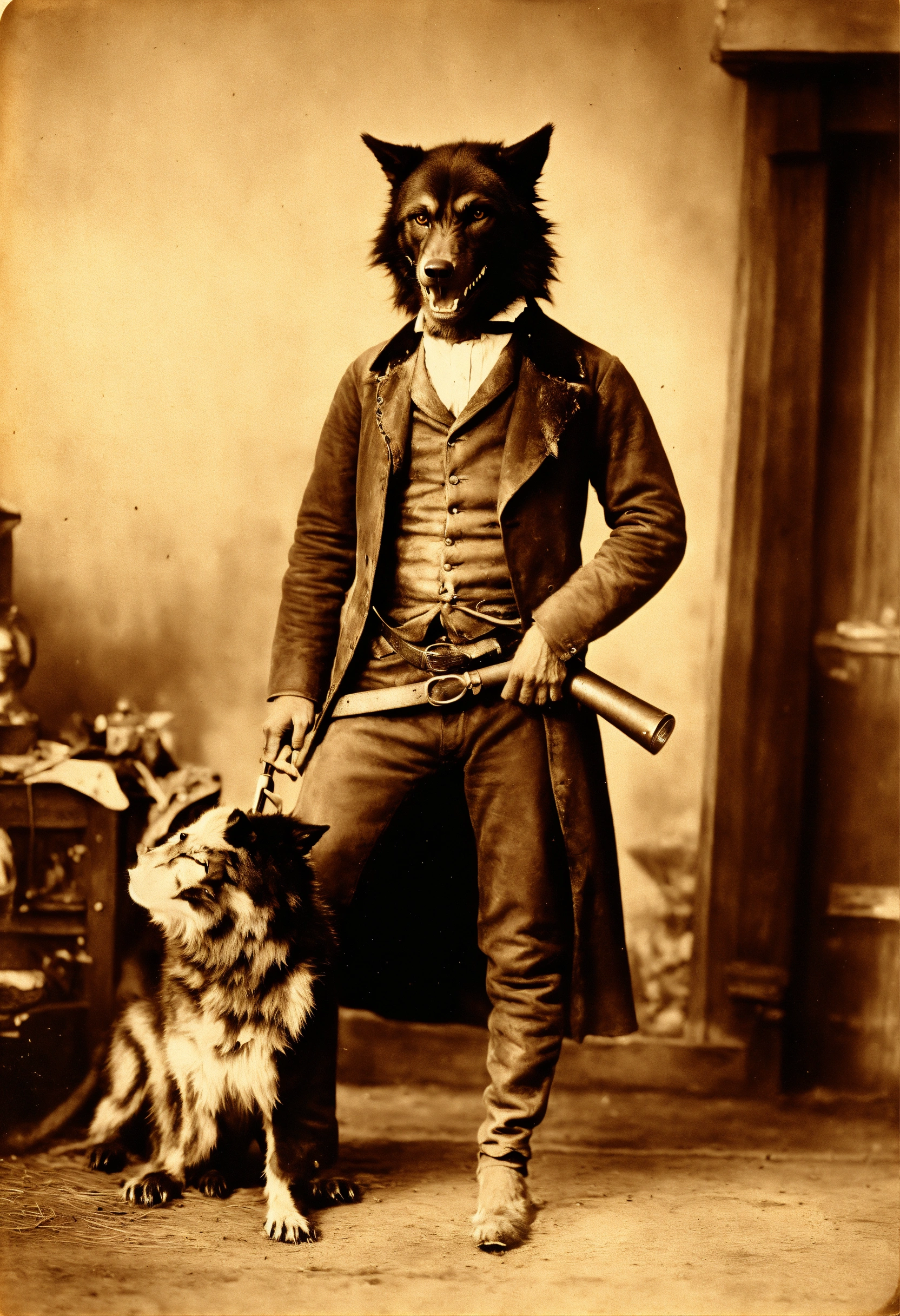 Lexica - Werewolf ,wild west, 1800s photo