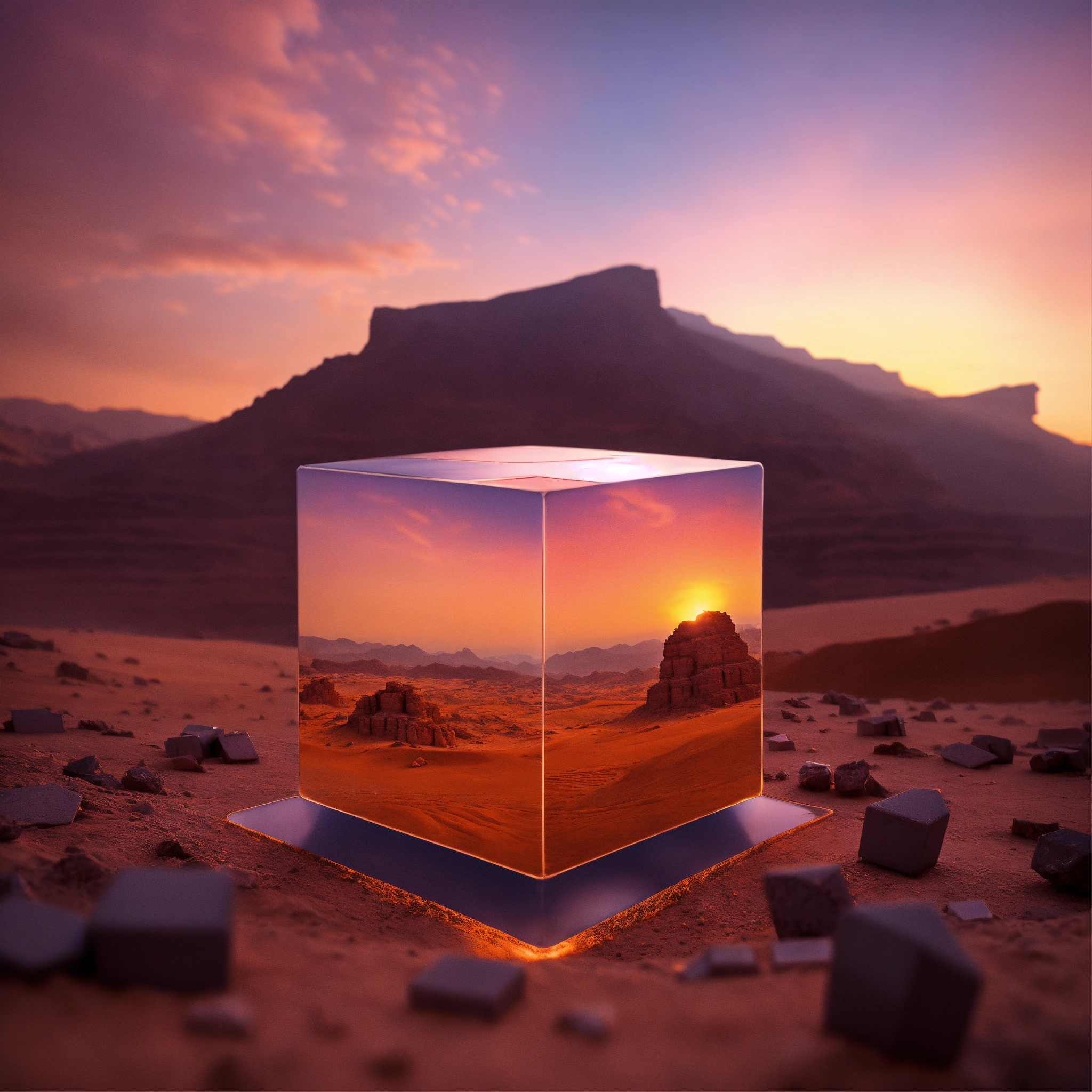 Lexica - In a world mixed between neom, the line, and al-ula mountains ...