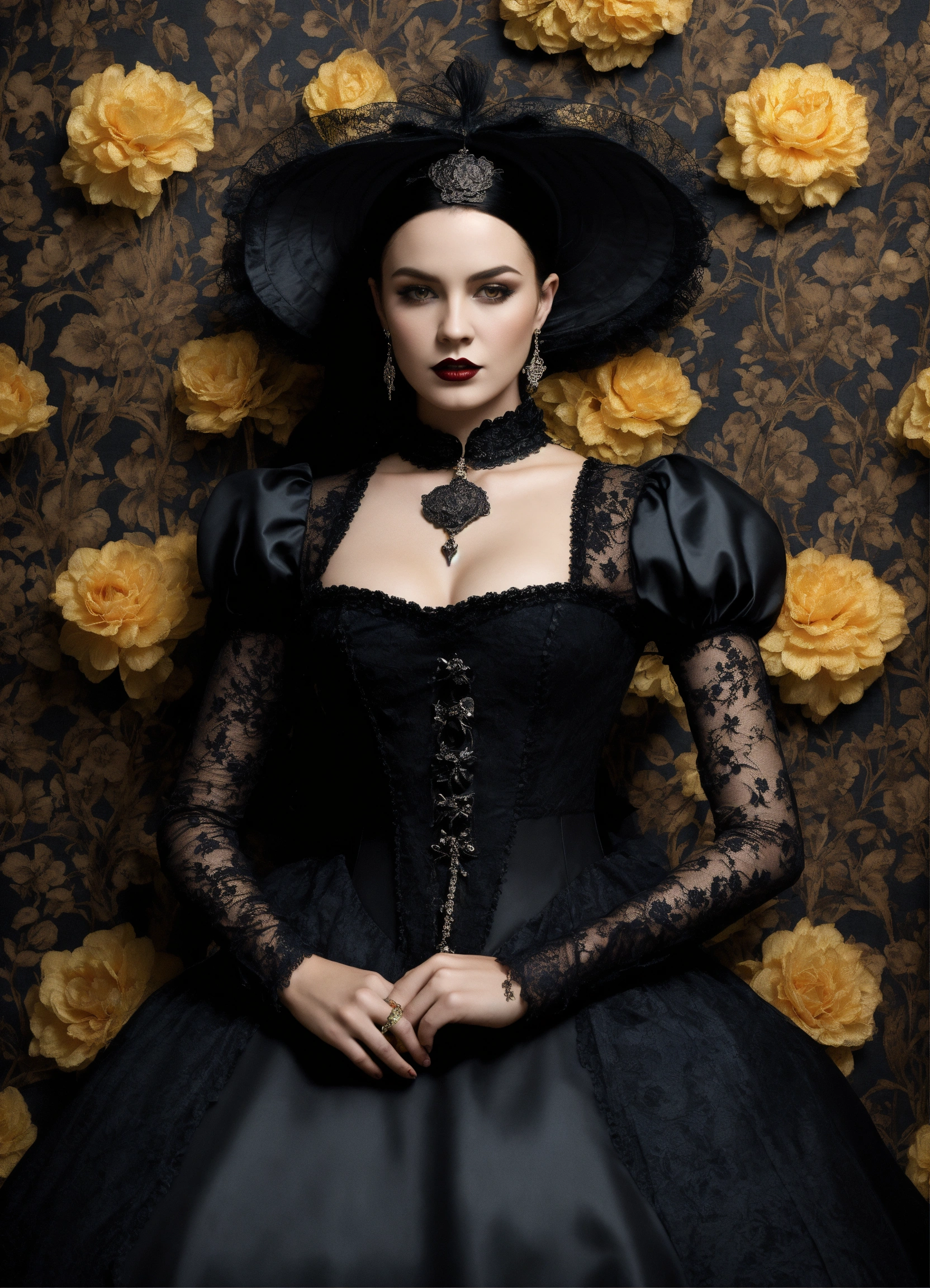 Lexica - Elaborate Gothic Wednesday Adams queen of spades in an elegant ...