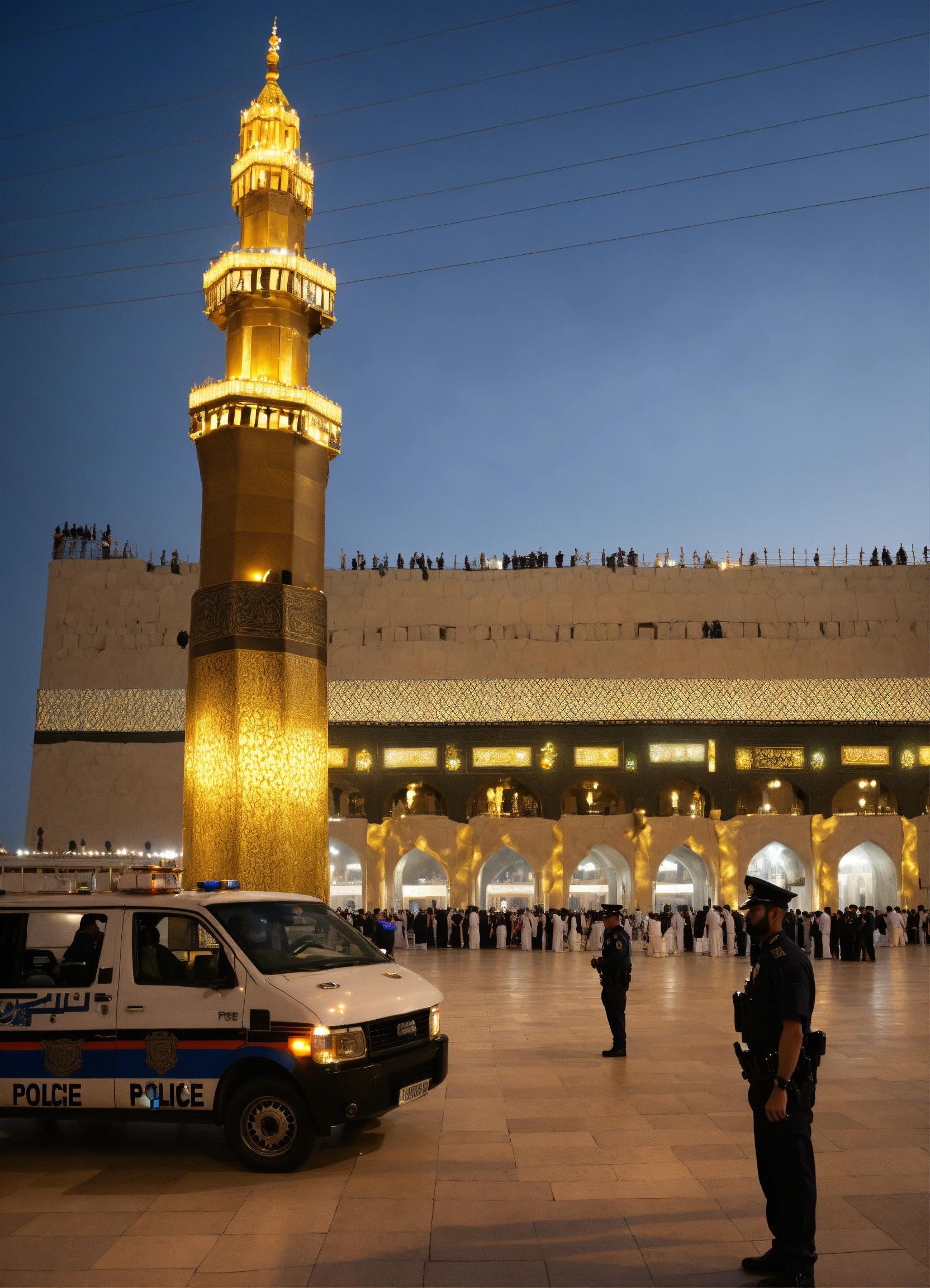 Lexica - Police checkpoints around the kaaba in mecca