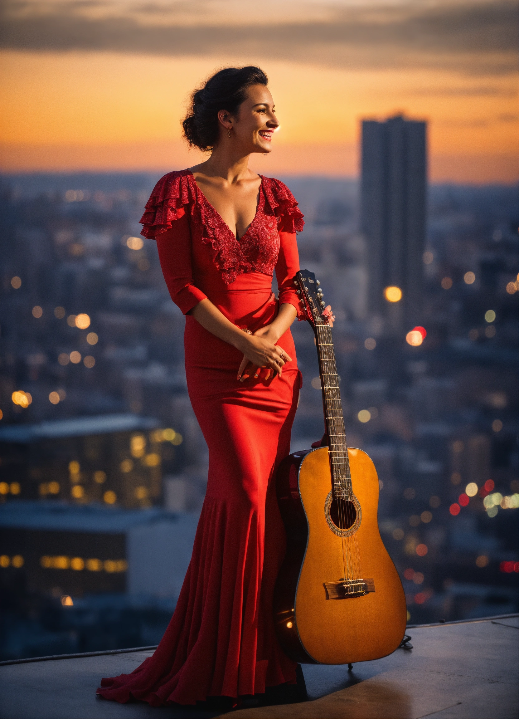 Lexica - A realistic full body photograph, famous flamenco music singer ...