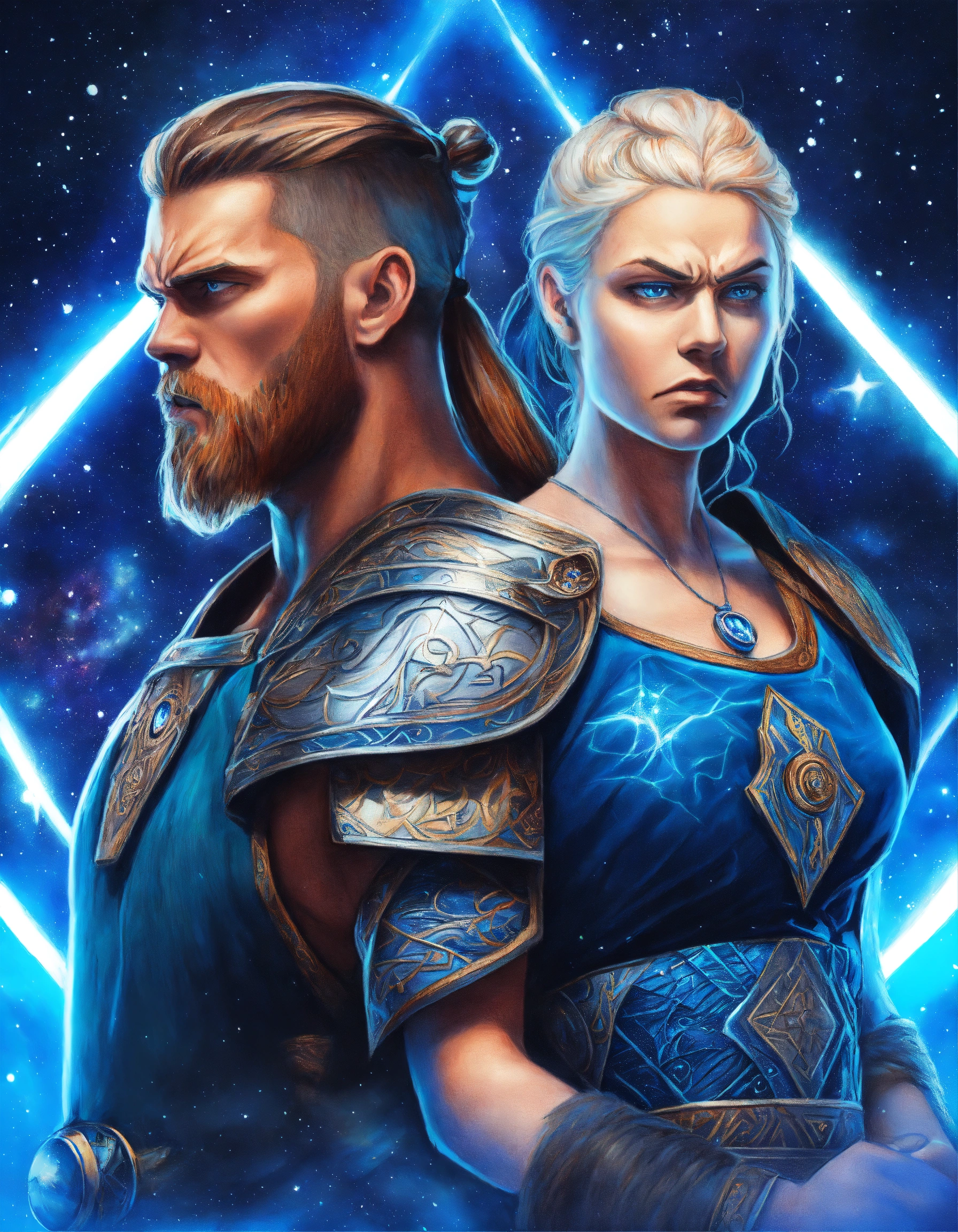 Lexica - Realistic colored pencil drawing of spiritual mentors a couple ...