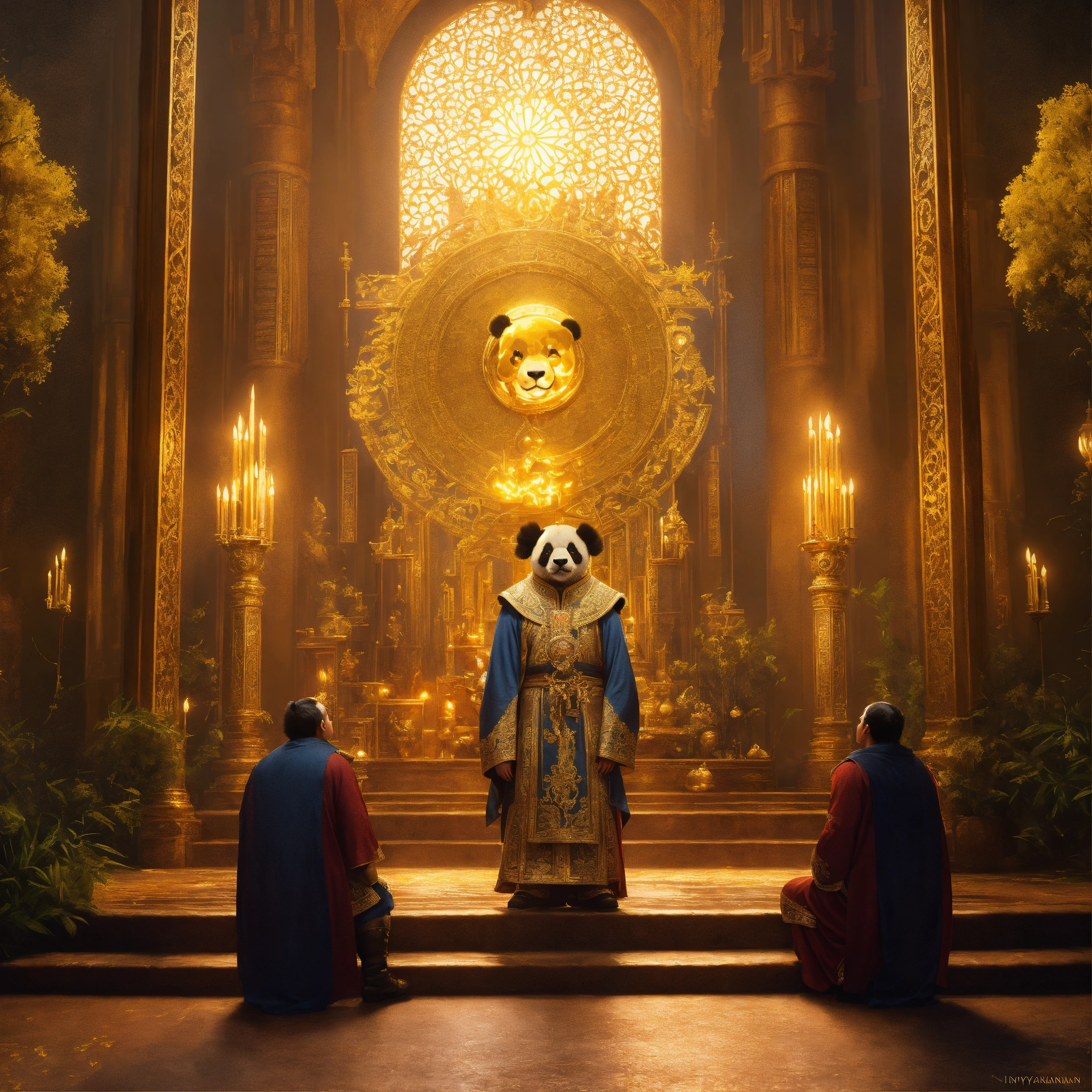 Lexica - Epic professional realistic digital art of panda bear priest ...