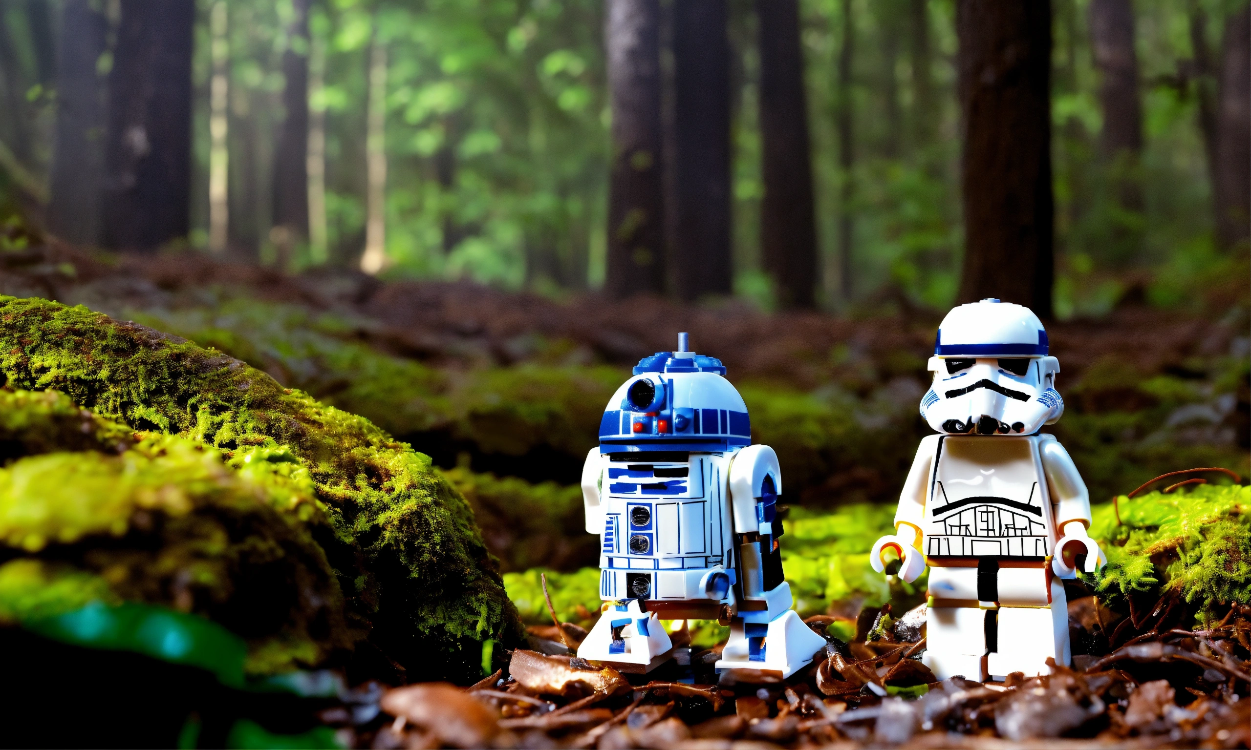 Lexica - ((LEGO)) Star Wars set of a cute plastic R2-D2 standing next ...