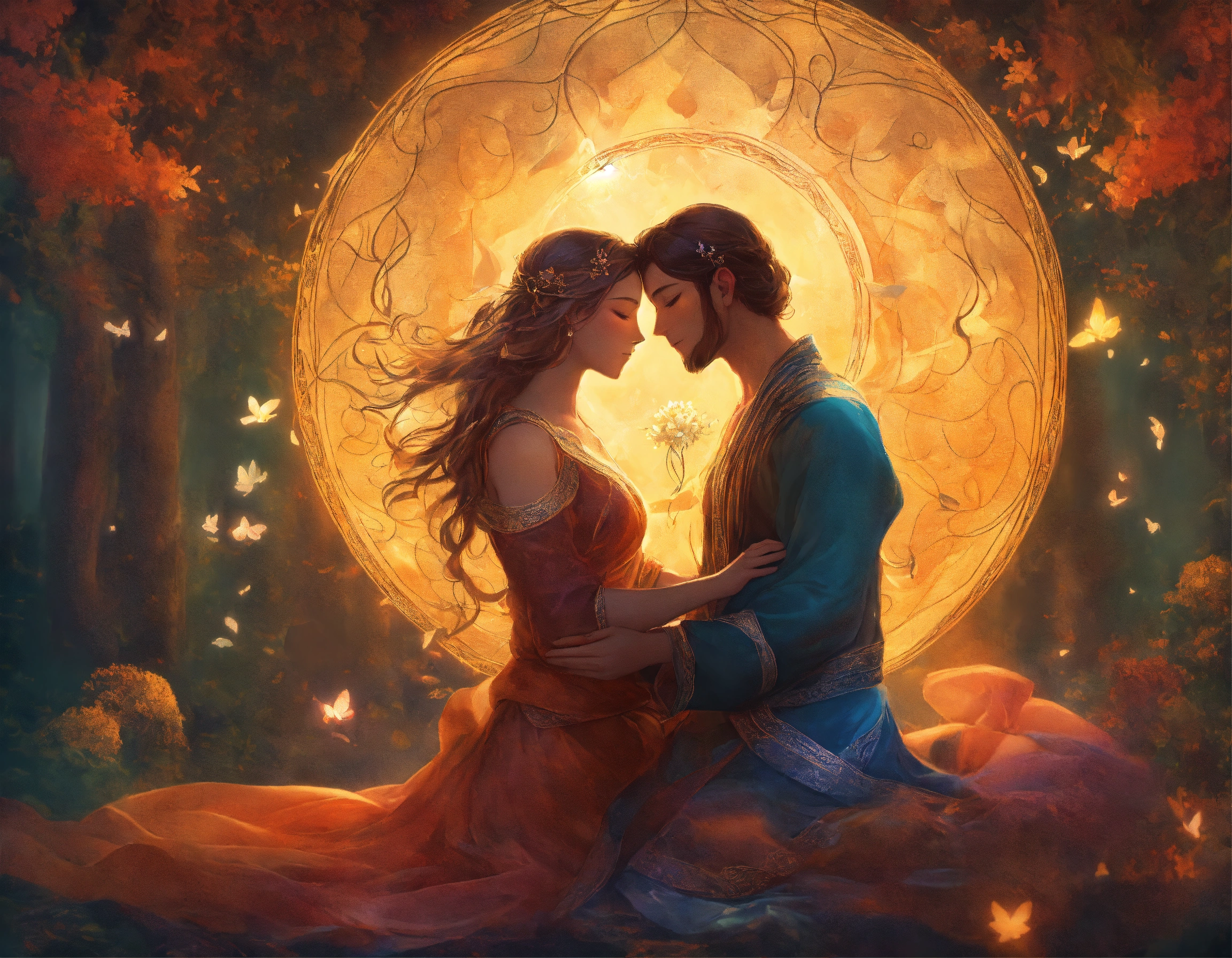 Lexica - "Create an ethereal and magical illustration representing two ...