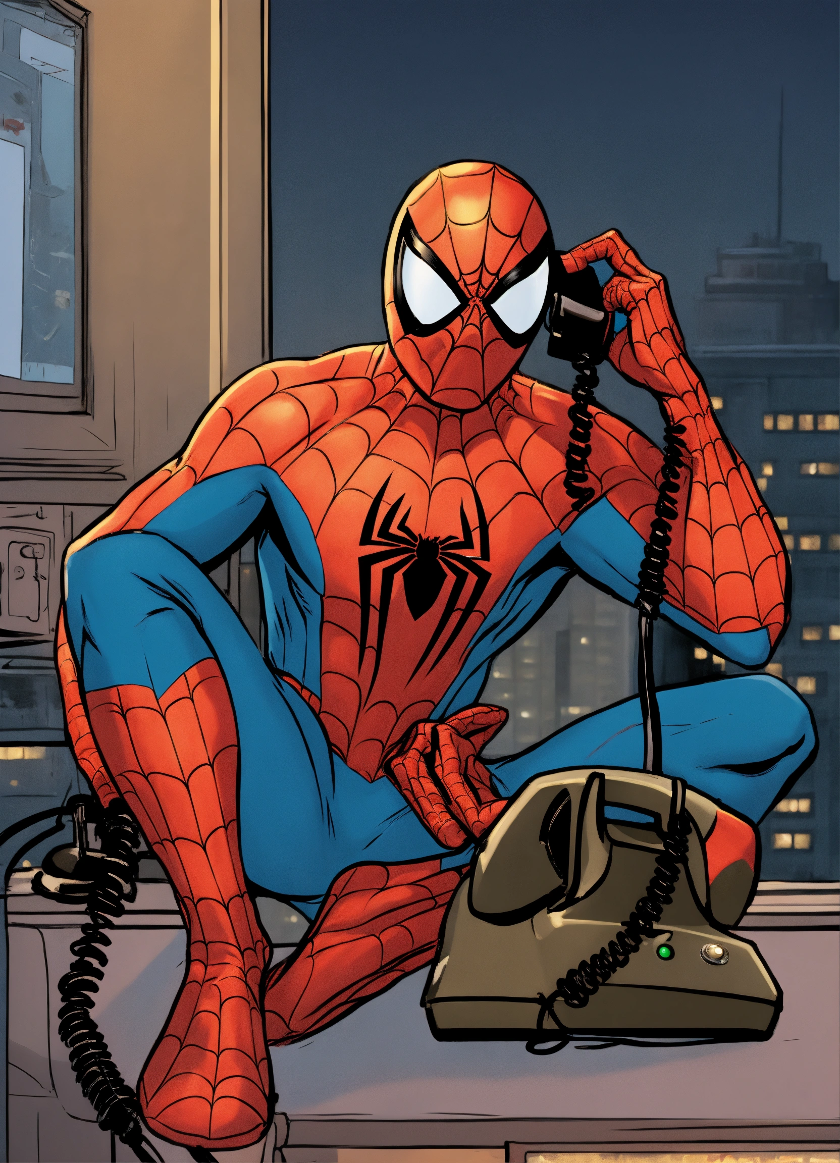 Lexica - Spider-Man phone call Template