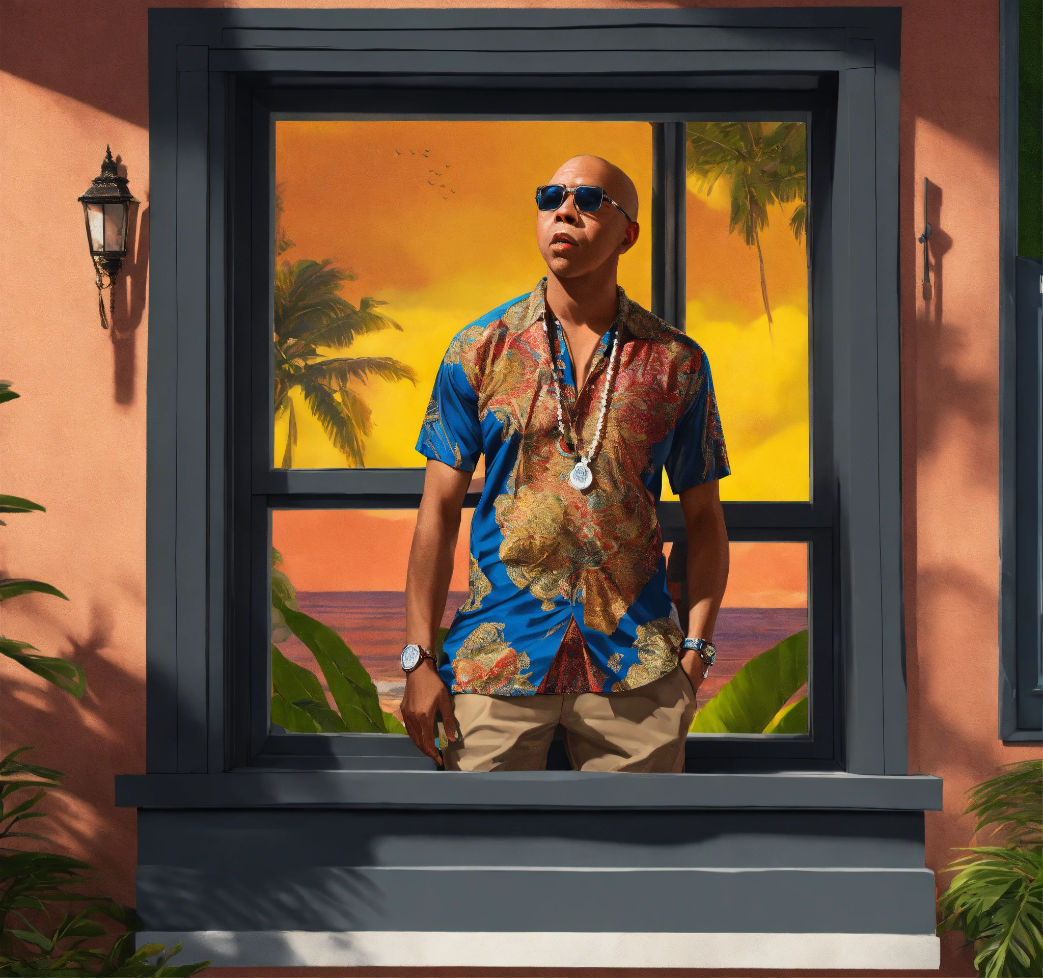 Lexica - Pop art, hyperrealist full body portrait of black Mogul ...