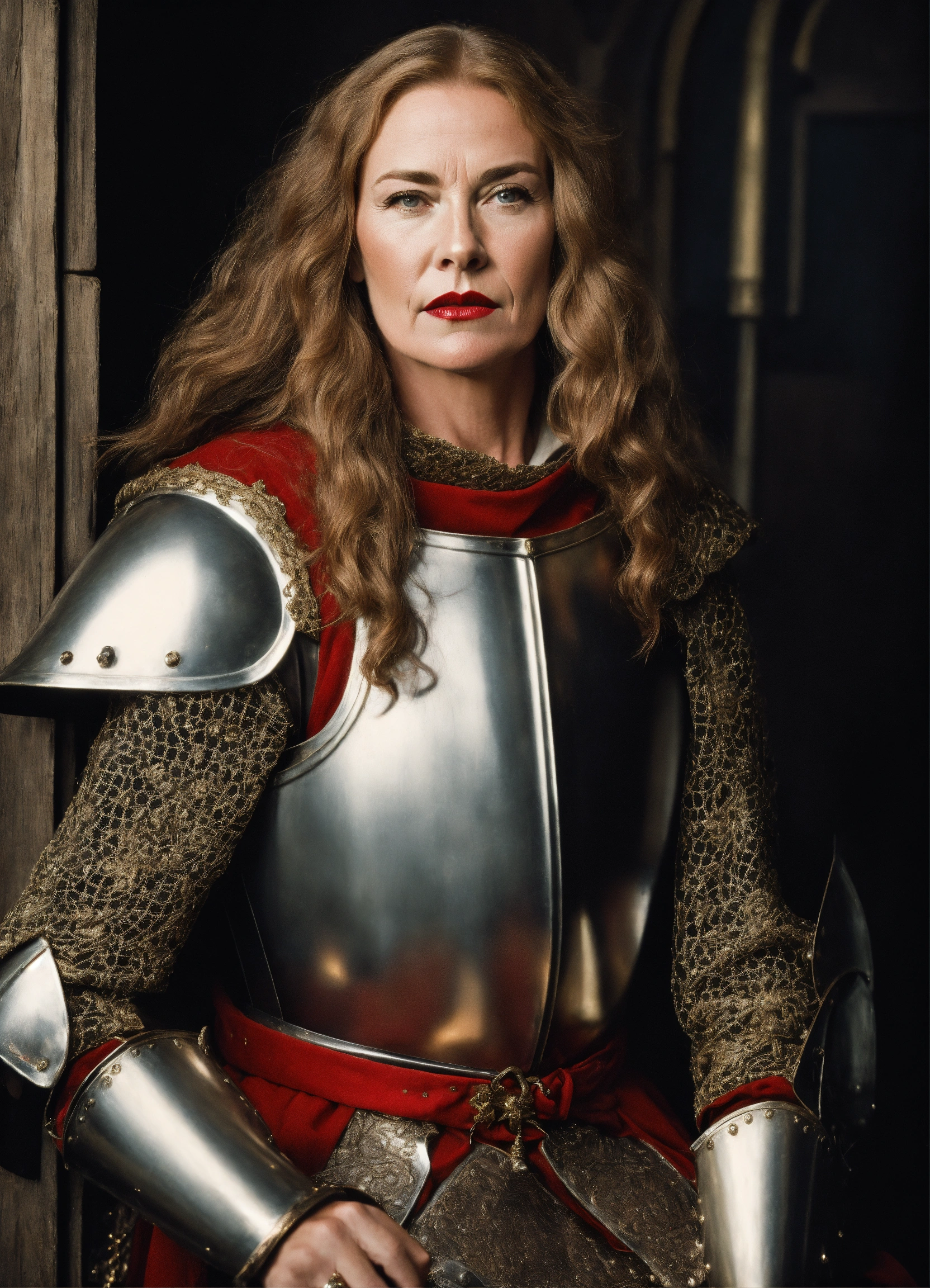 Lexica - Photo quality portrait of Carol Boardman as a mediaeval knight ...