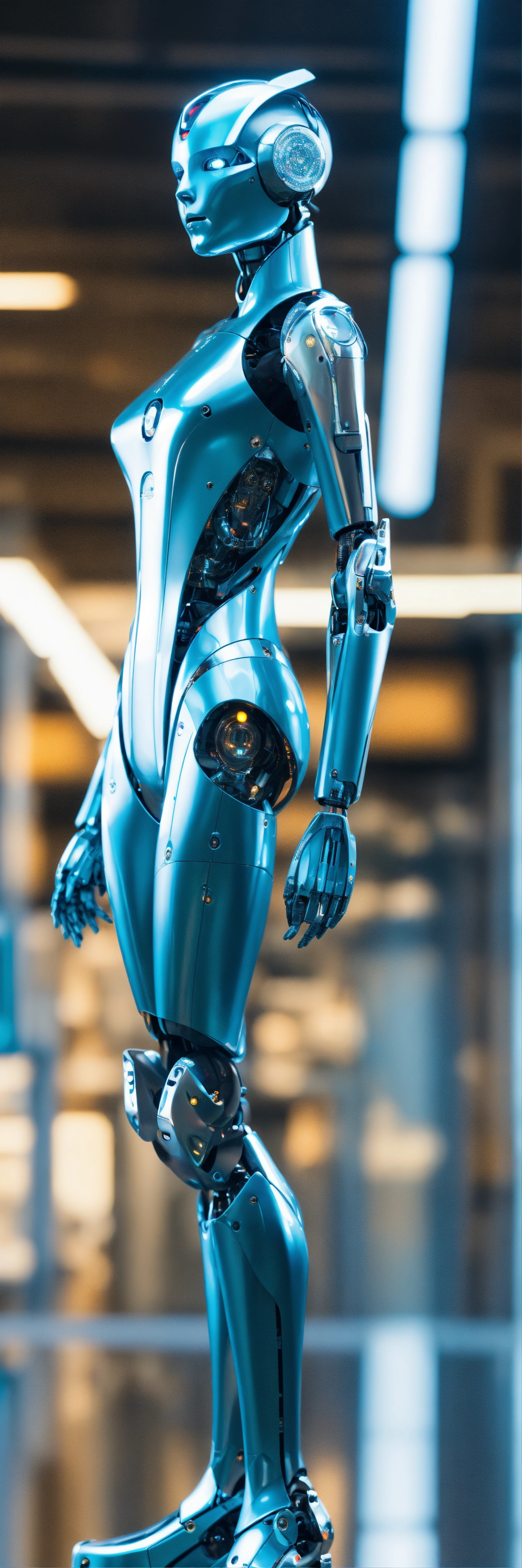 Lexica - Humanoid shimmer figure, sleek silky, made of iridescent ...