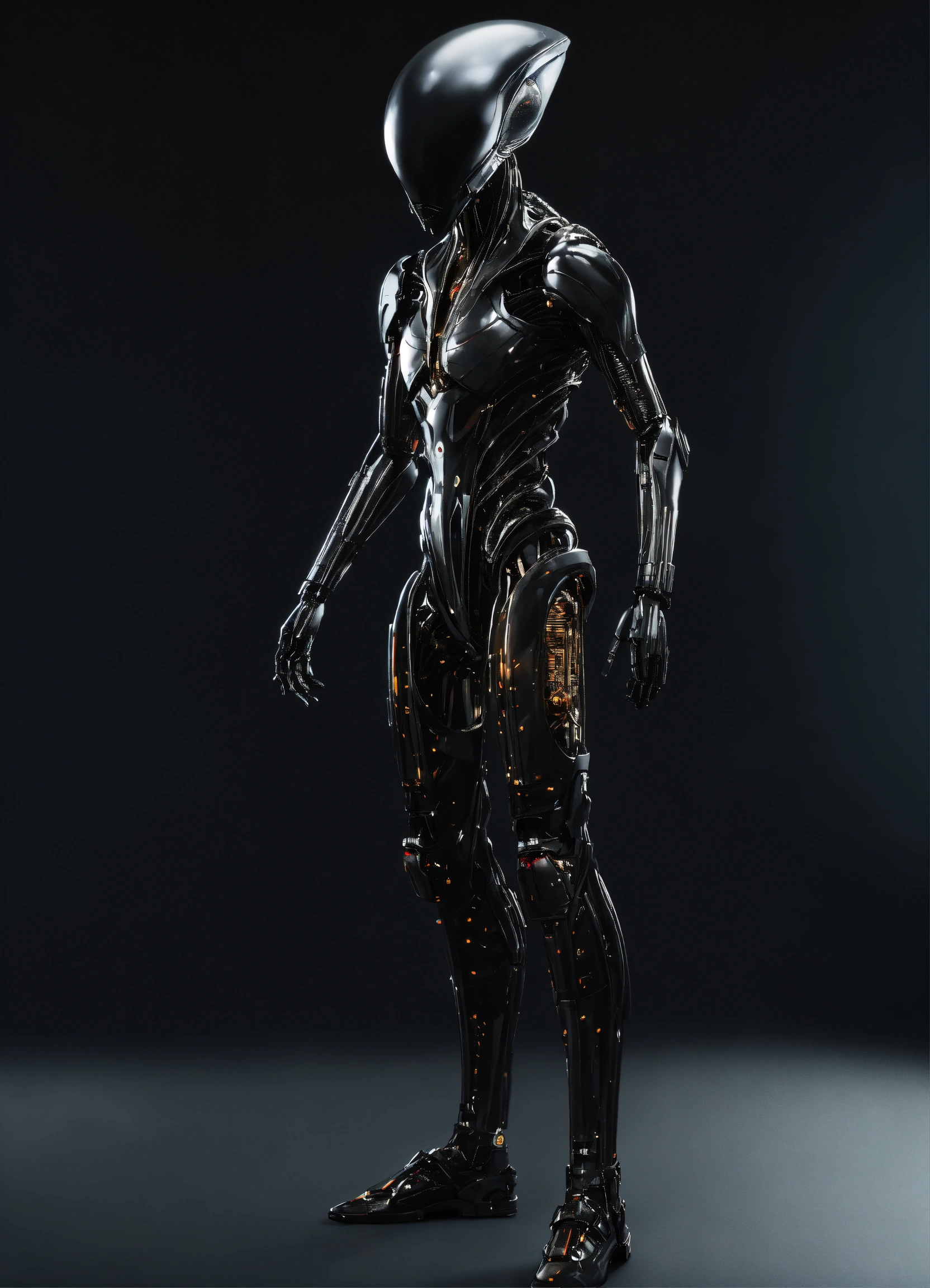 Lexica - Image of a male alien being, non-threathing, full body ...