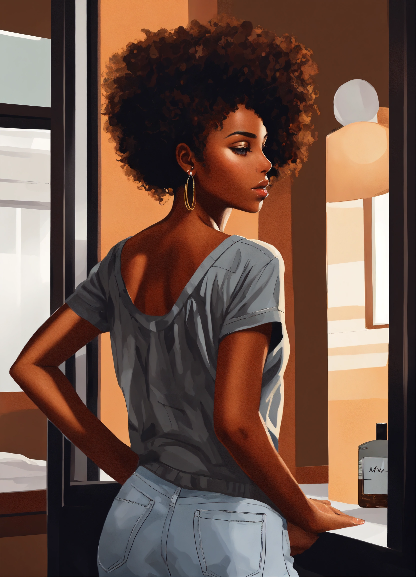 Lexica - A realistic acrylic painting, 5d, flat vector faceless ...