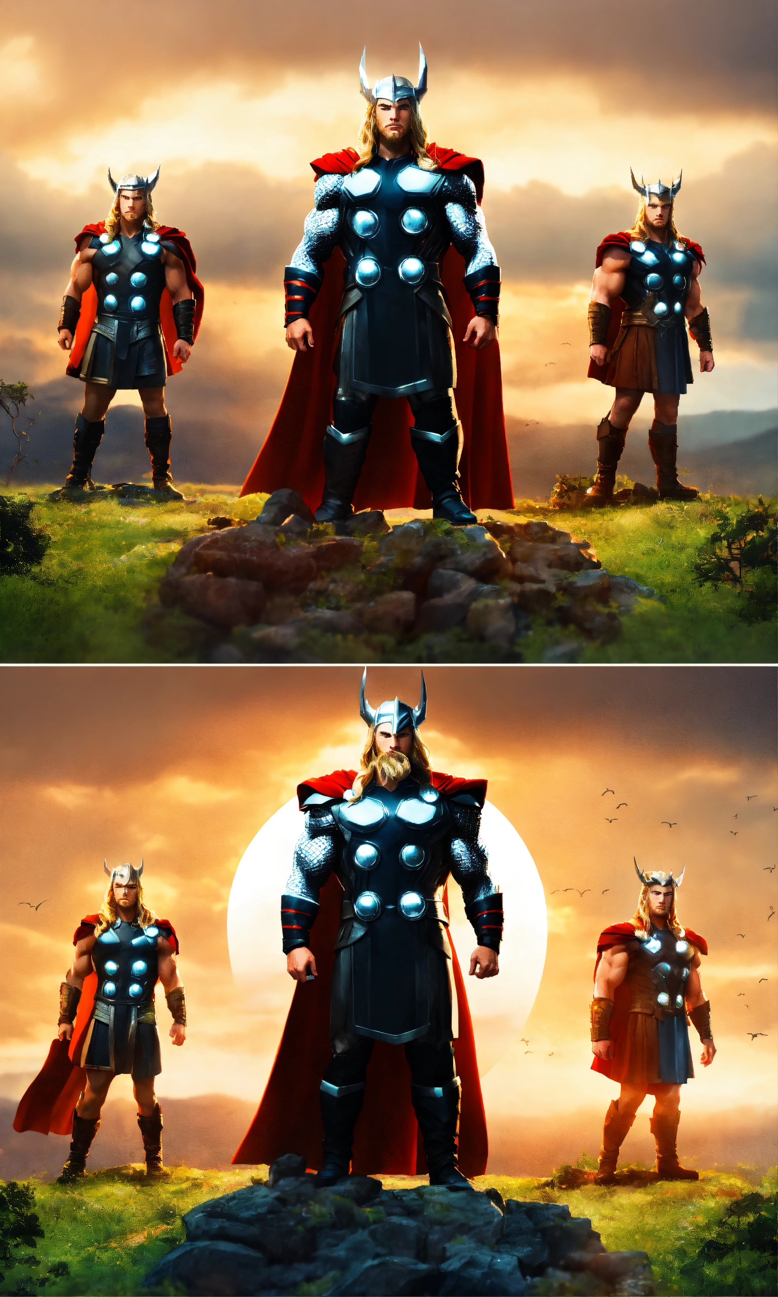 Lexica - Different versions of Thor standing together, nature ...