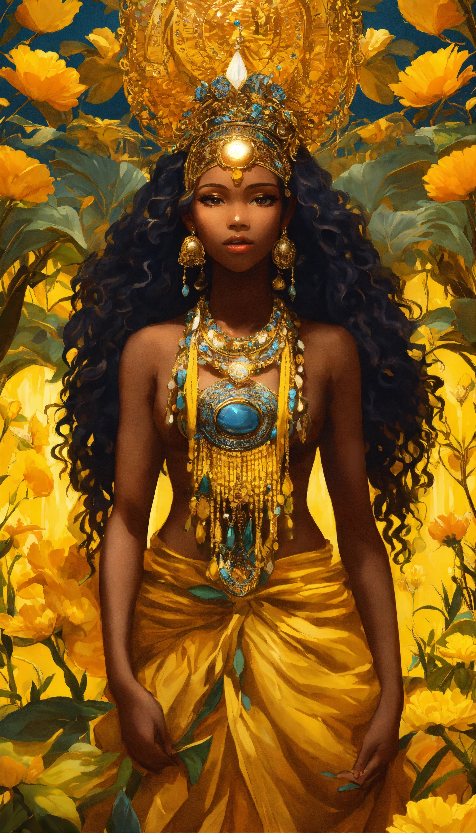 Lexica - Oxum, in Yoruba mythology and Candomblé, is a female deity, a black woman, with Afro ...