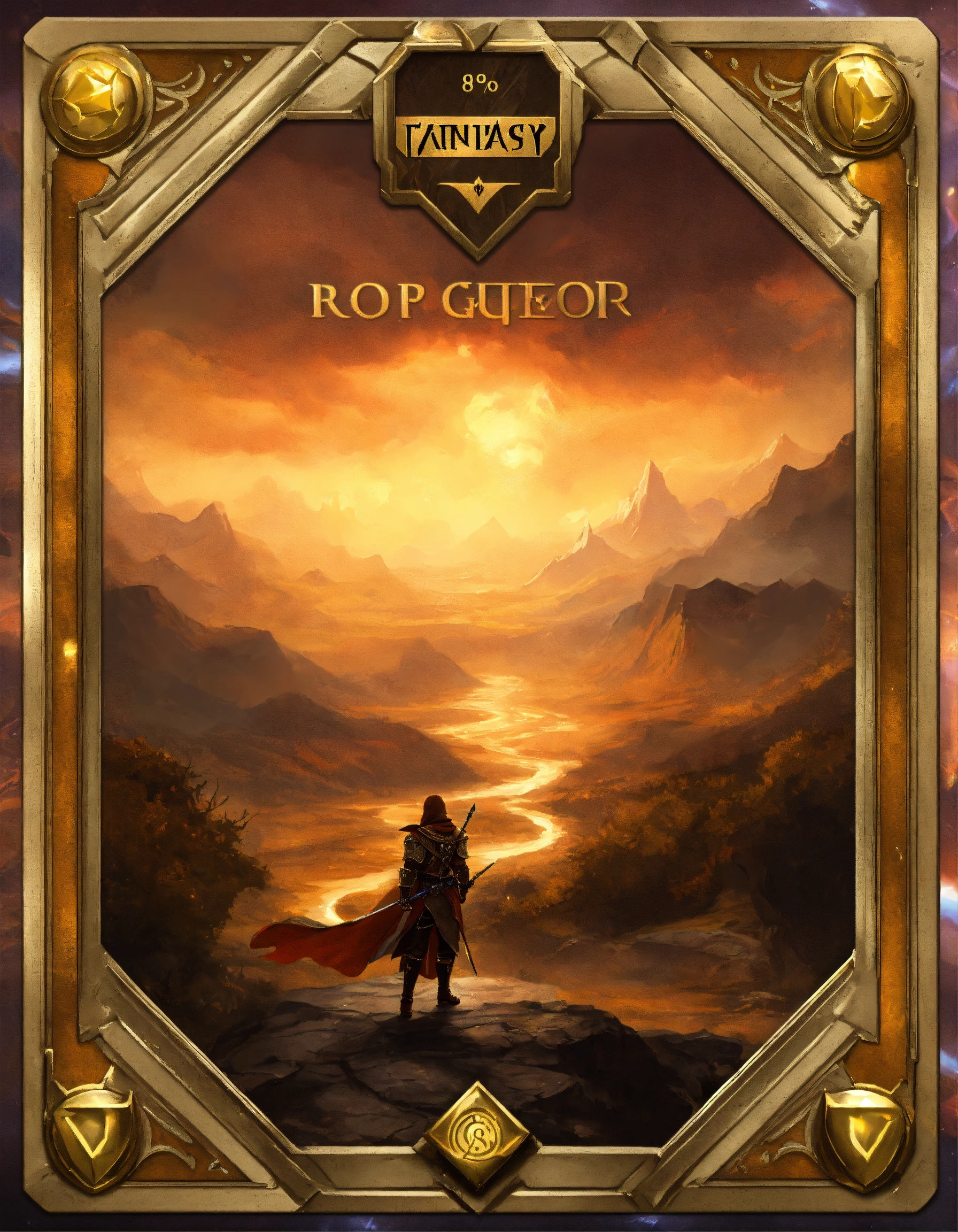 Lexica - RPG card template, fantasy, magic, heroic, gold, magic the ...