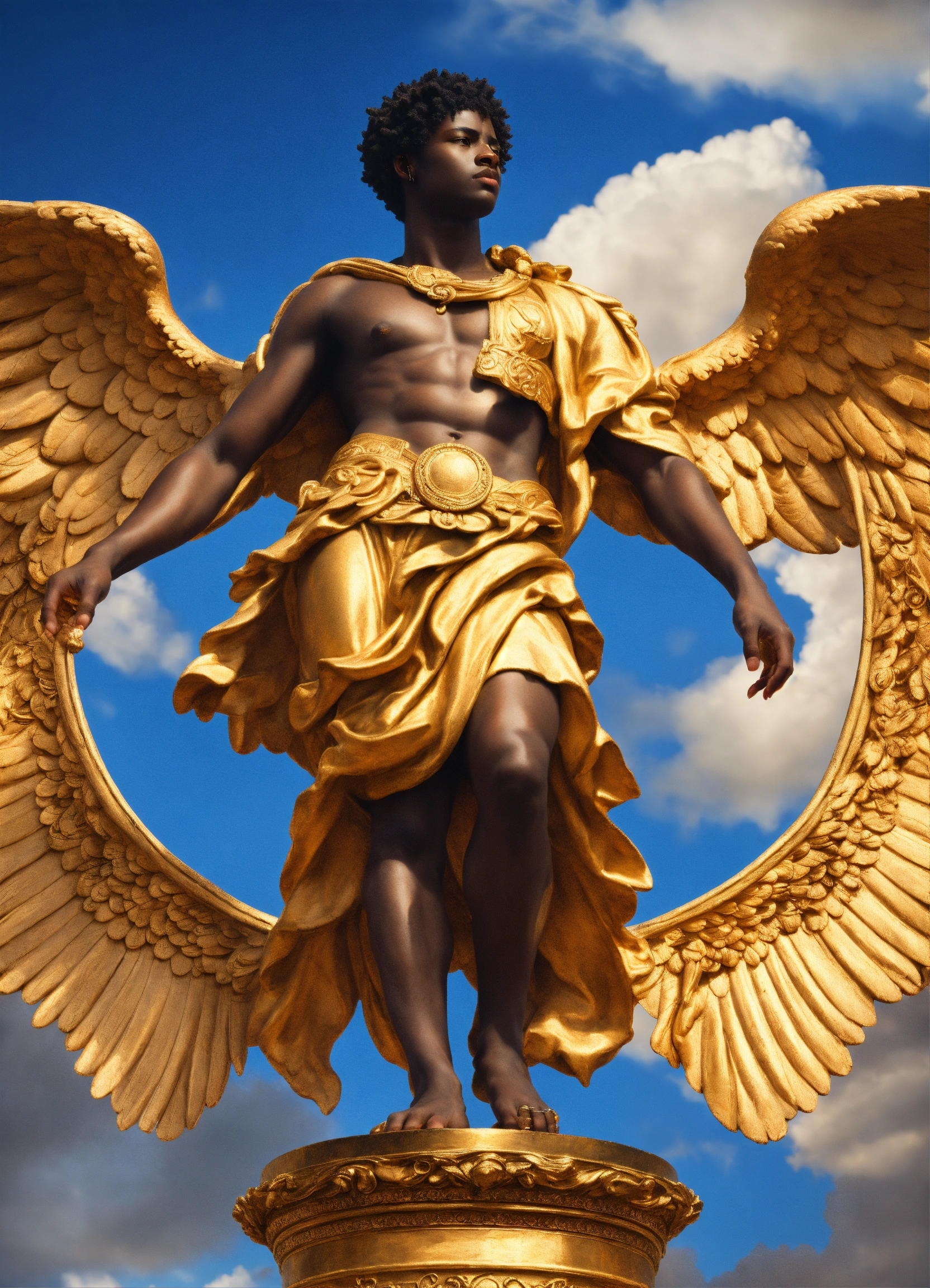 Lexica - Greek baroque art representing Greek statue of afro american ...