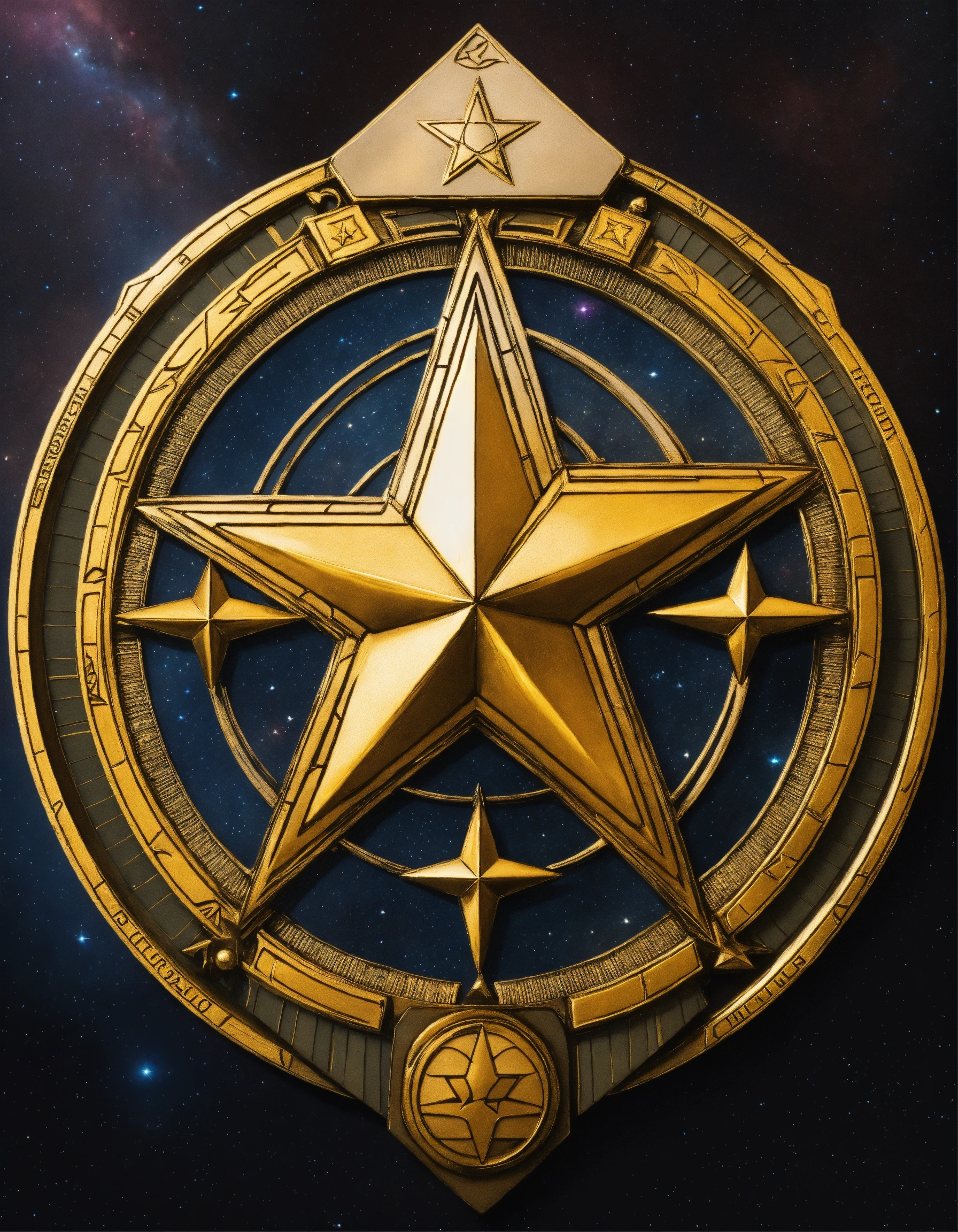 Lexica - Drawing of an insignia of a star command. Insignia Ashtar ...