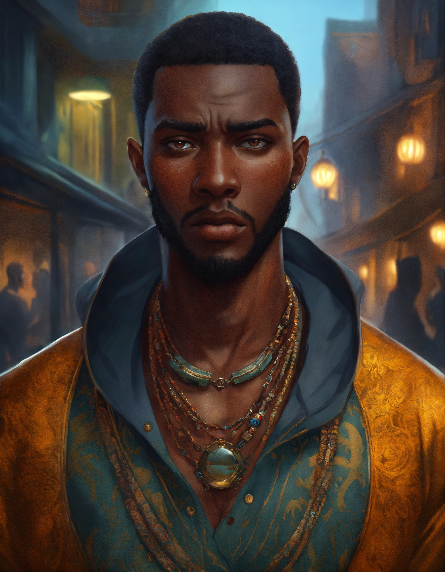 Lexica - African male thief, with scar across the face, scary looking ...