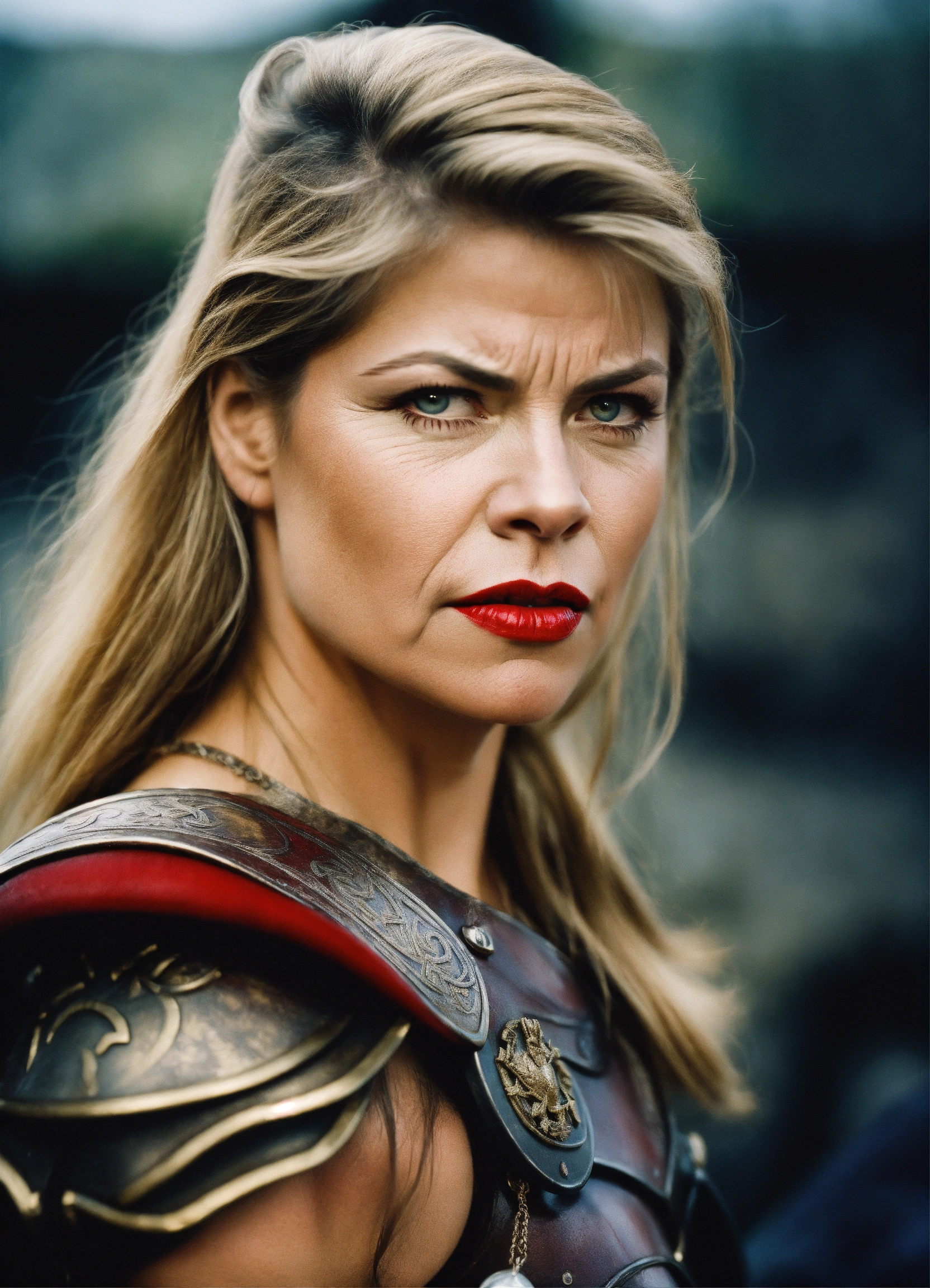 Lexica - Photo quality portrait of Linda Hamilton as Norse Valkyrie ...