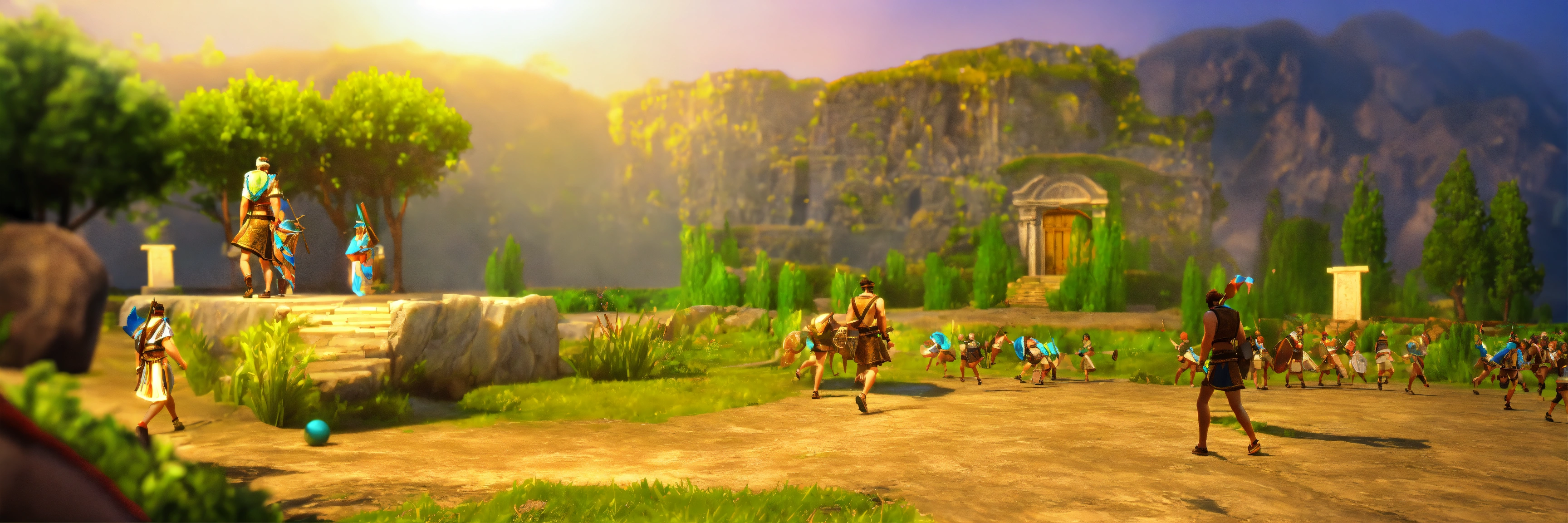 Lexica - Create website UI for ancient greek game 3d UI running game