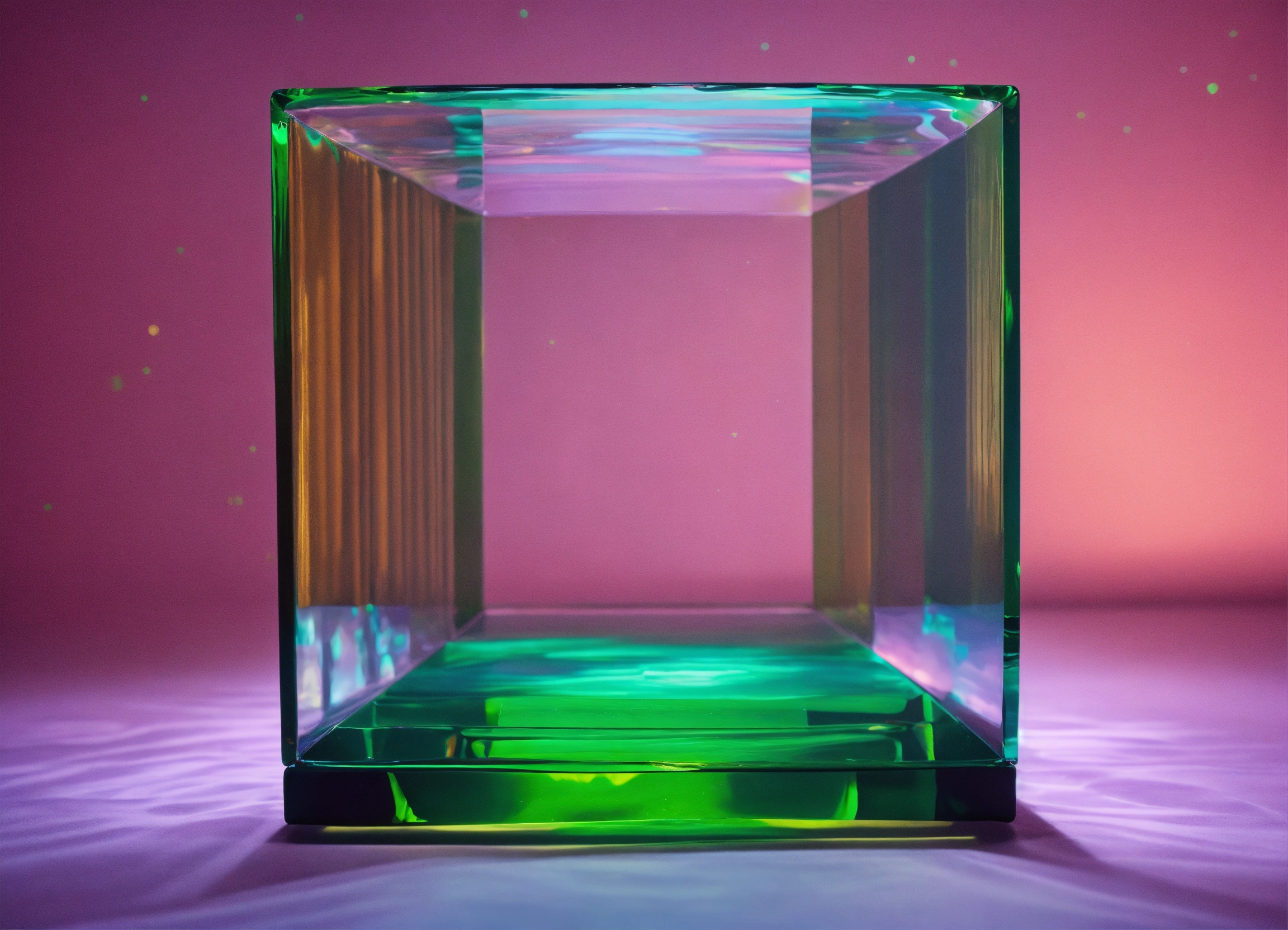 Lexica - Cube, 4k, dreams inside cube!, glass cube, iridescent, studio ...