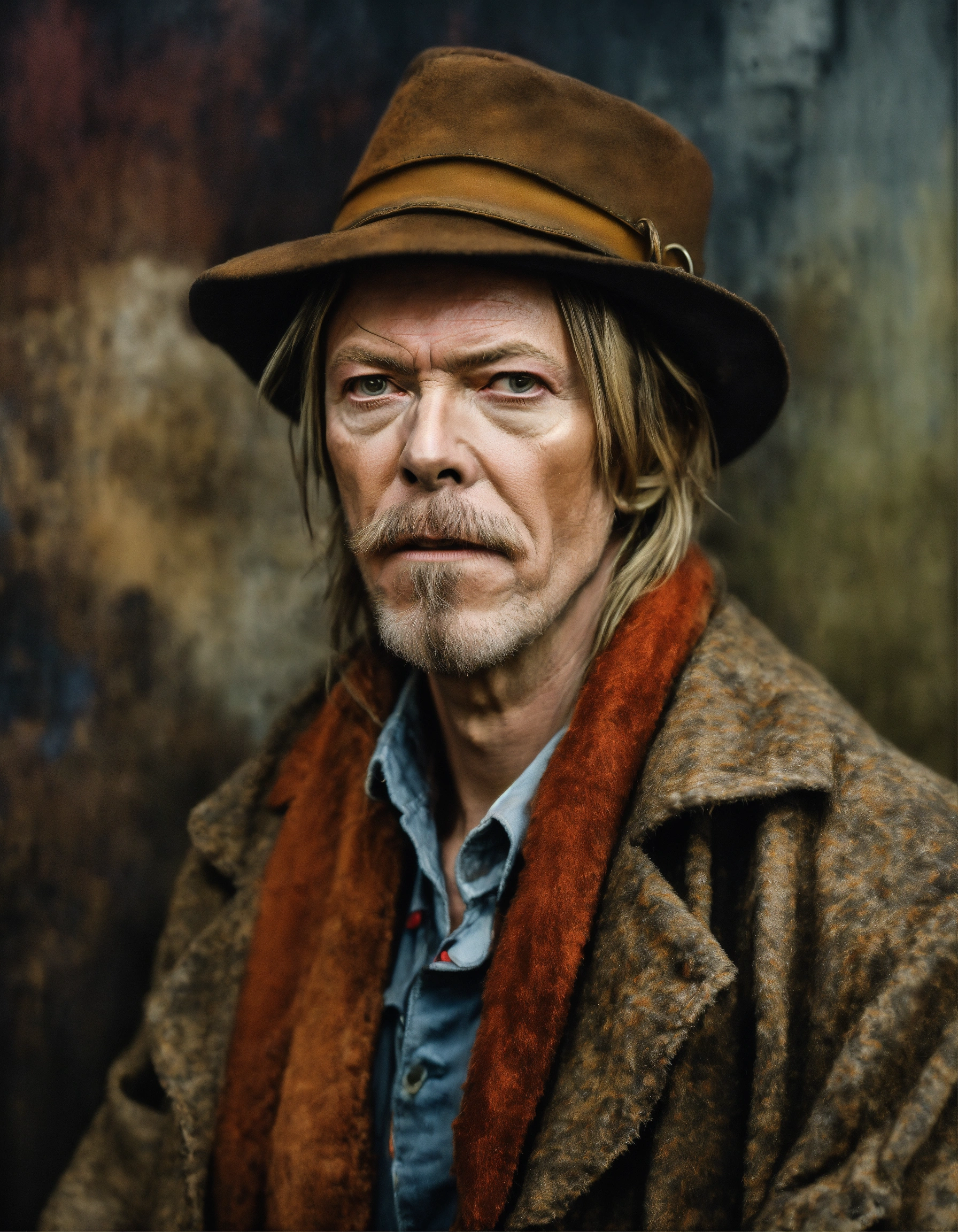 Lexica - Portrait of David bowie as a stereotypical hobo, complete with ...