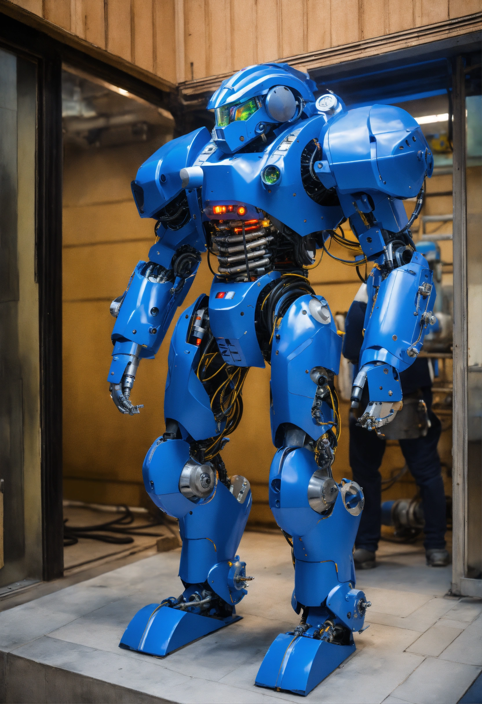 Lexica - Large cybernetic power armor with many cables and strong ...