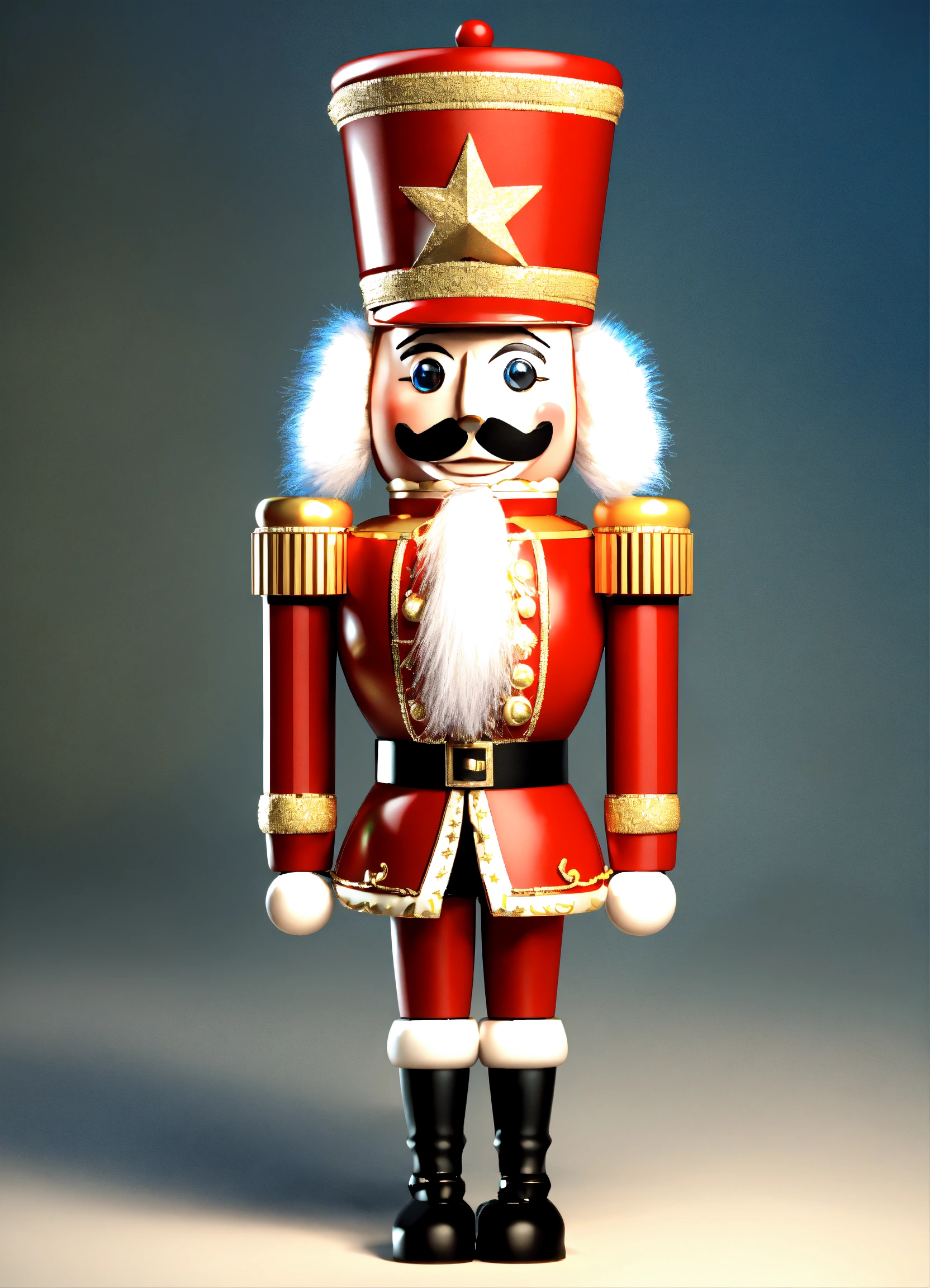 Lexica - Fun christmas nutcracker, full body front, 3d rendering