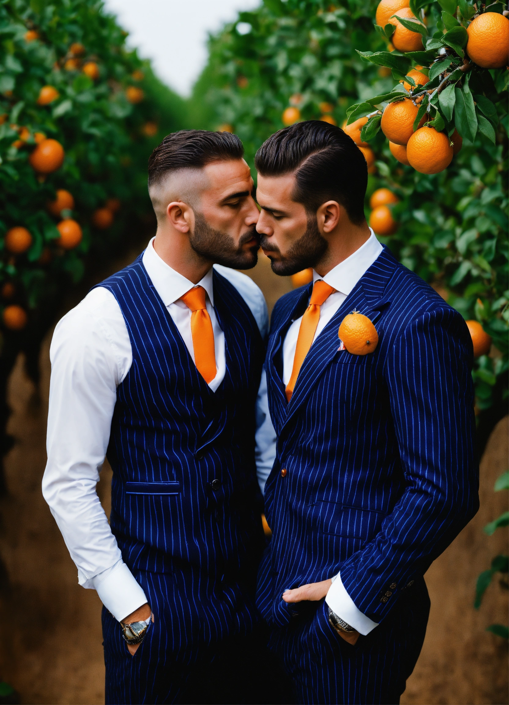 Lexica - Two Italian male gangsters in pinstripe summer suit, club ties ...