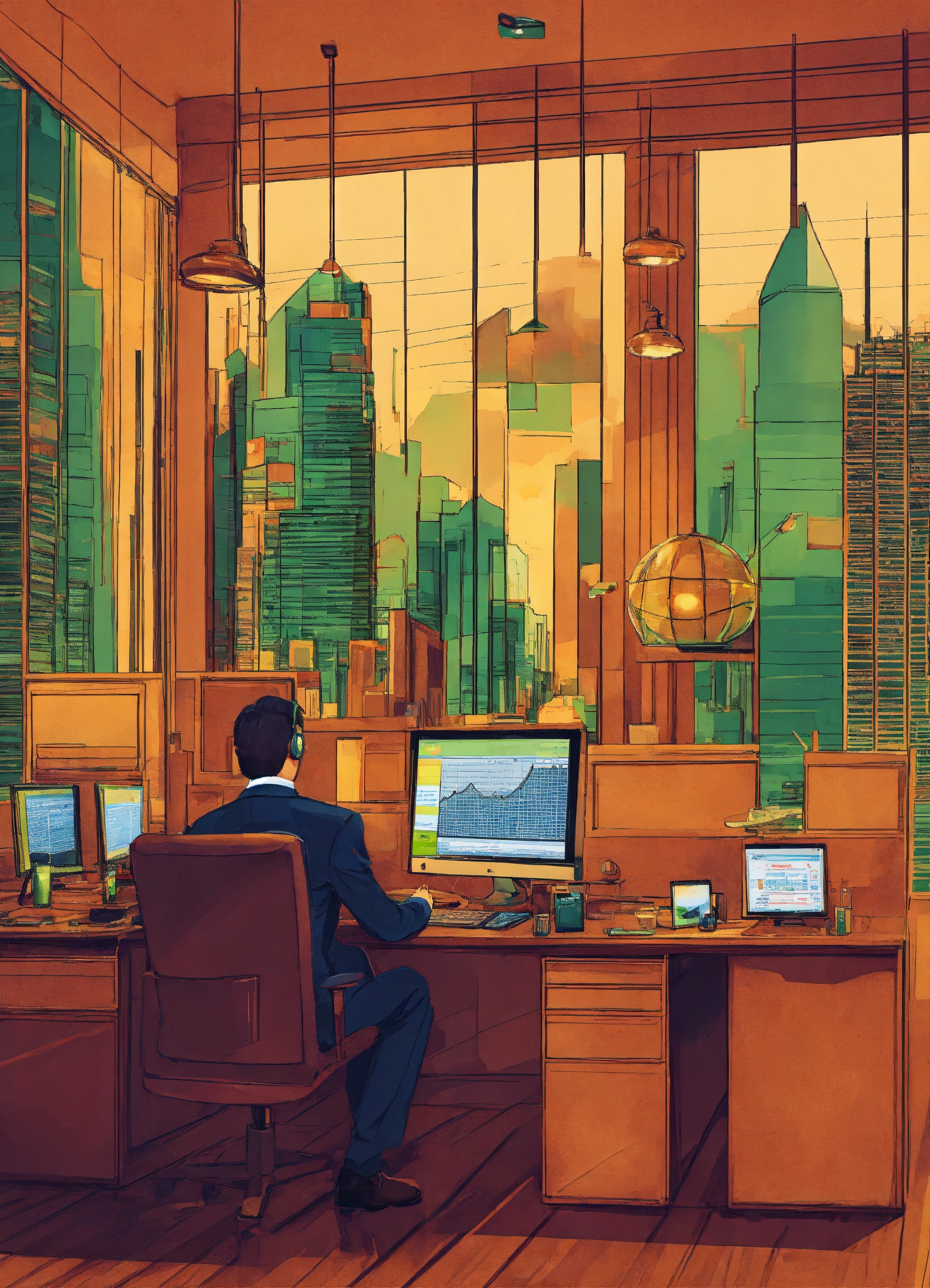 Lexica - Financial broker digital art