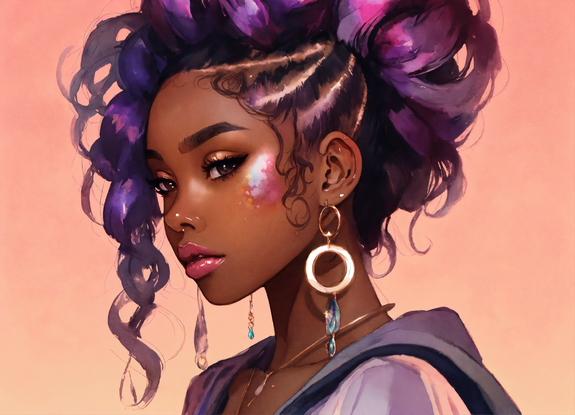Lexica - Schoolgirl goth subculture core. Dark complexion African ...
