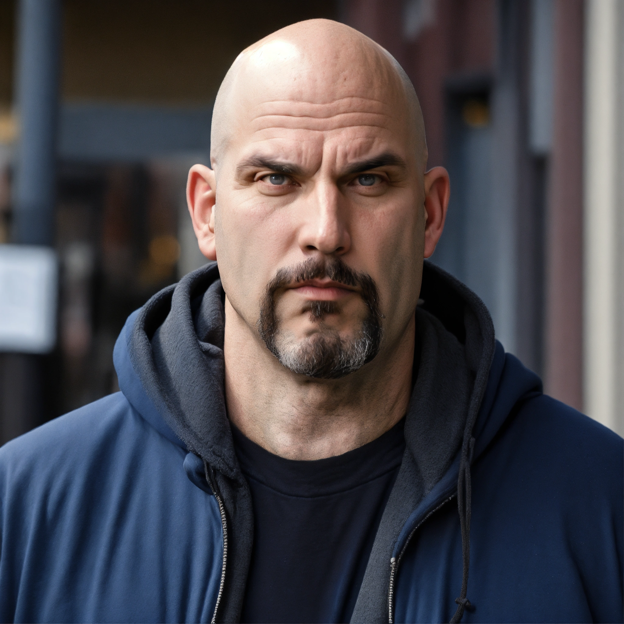 Lexica - JOHN FETTERMAN A HUGE HOMELESS MAN WITH BALD HEAD, NO MUSTACHE ...