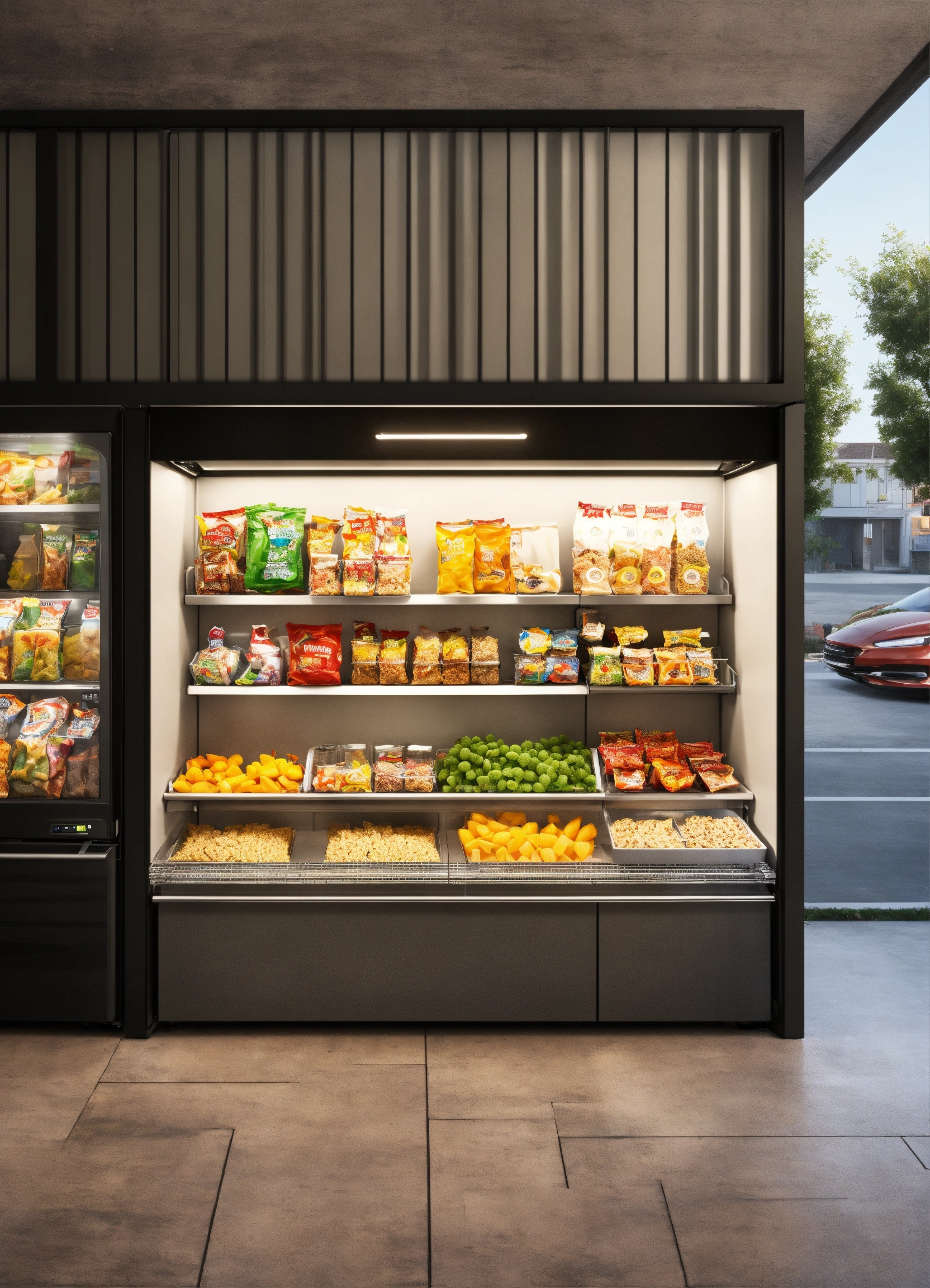 Lexica - Please help me design a 10m2 snack store with a refrigerator ...