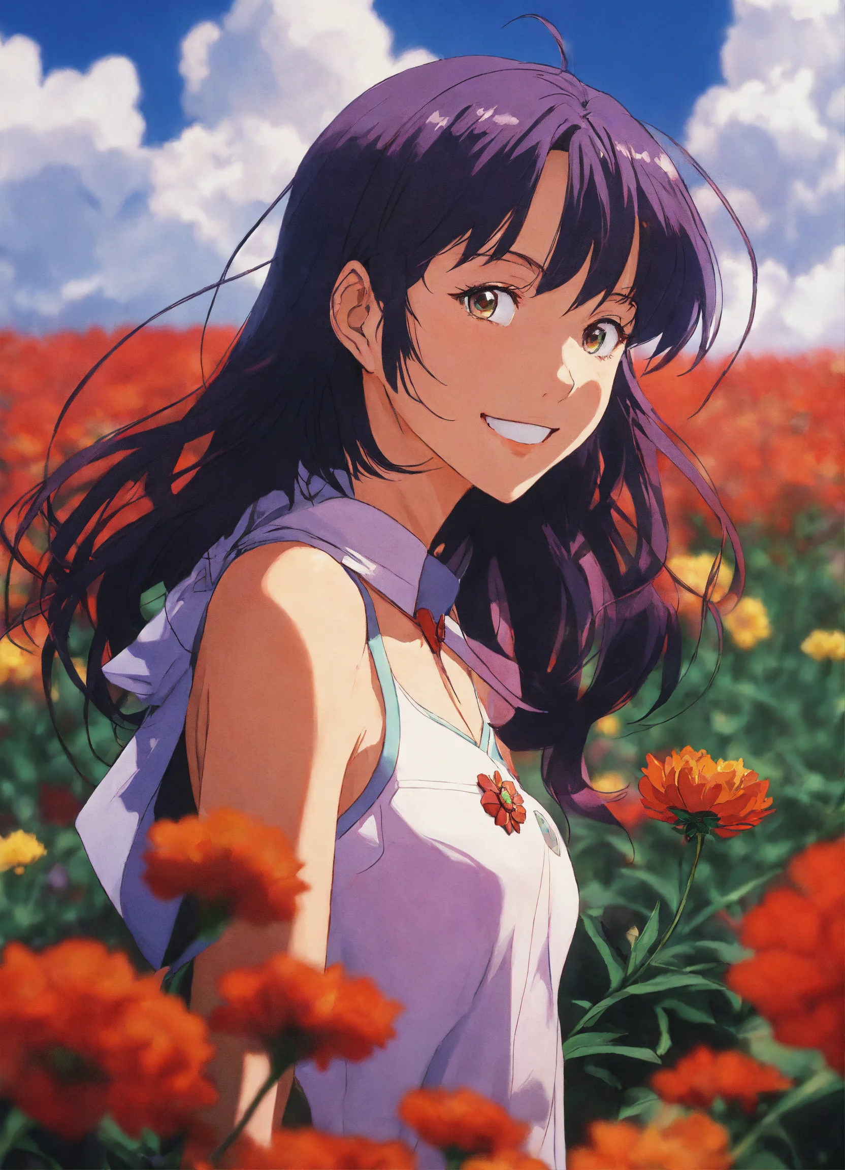 Lexica - Happy Misato Katsuragi from Neon Genesis Evangelion standing ...