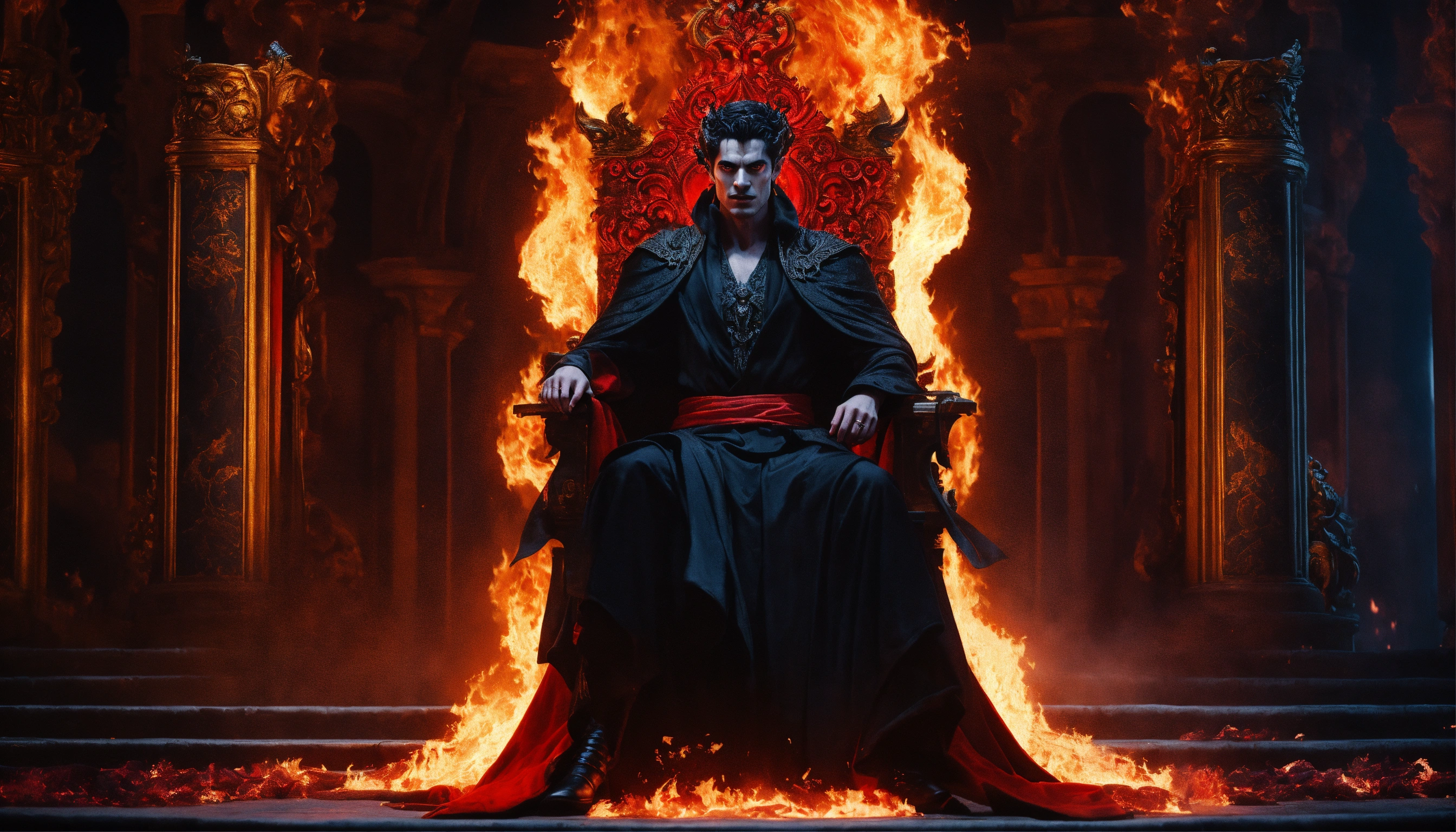 Lexica - Dramatic, fantasy portrait of a young and handsome depiction ...