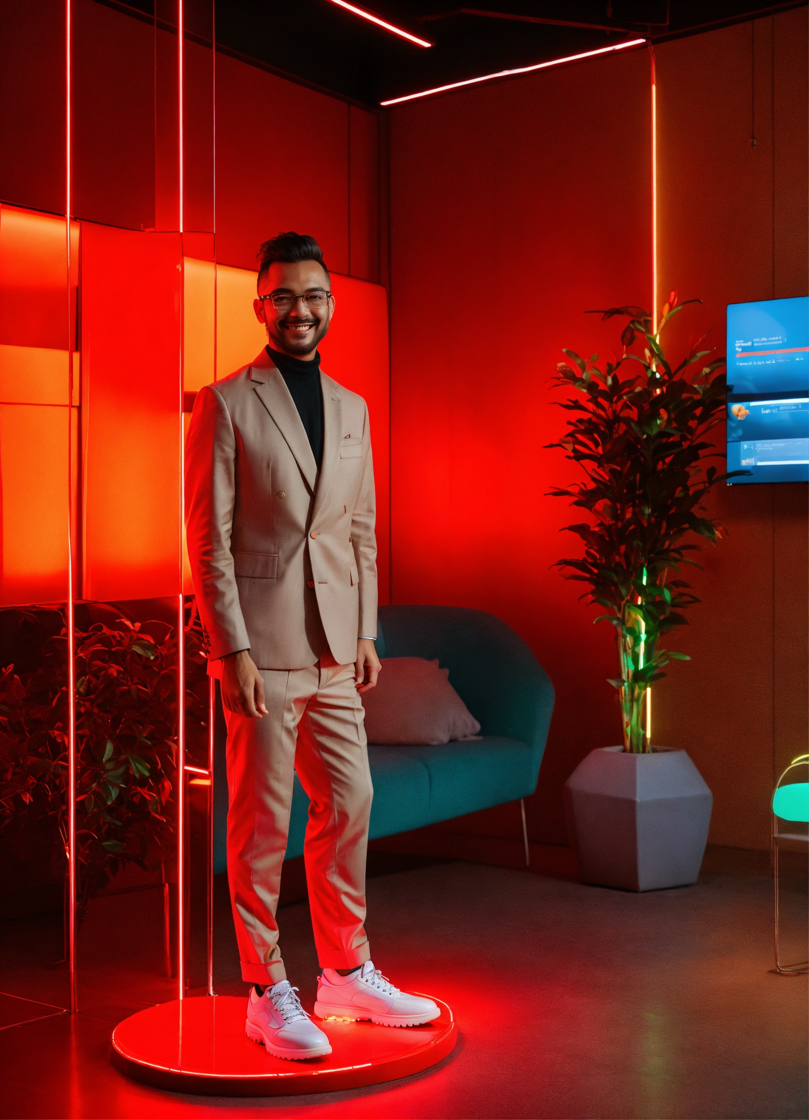 Lexica - With an upright posture and a friendly smile, dressed in ...