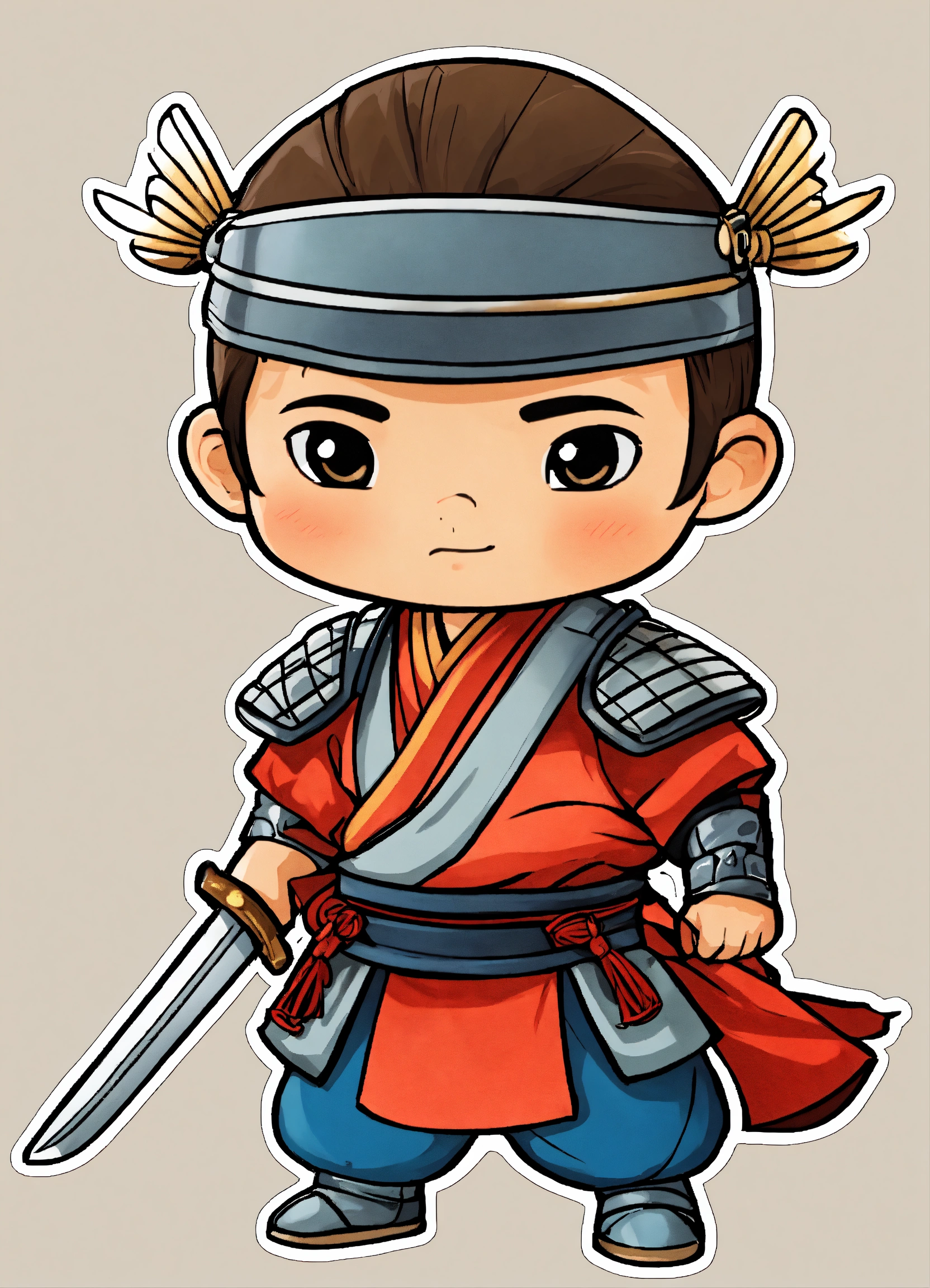 Lexica - Generate a cute LITTLE SAMURAI illustration, resolution ...