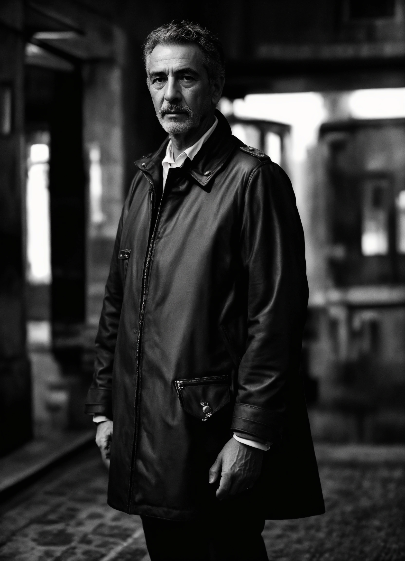 Lexica - Genera una fotografía en blanco y negro del psiquiatra que vive en Murcia y se llama ...