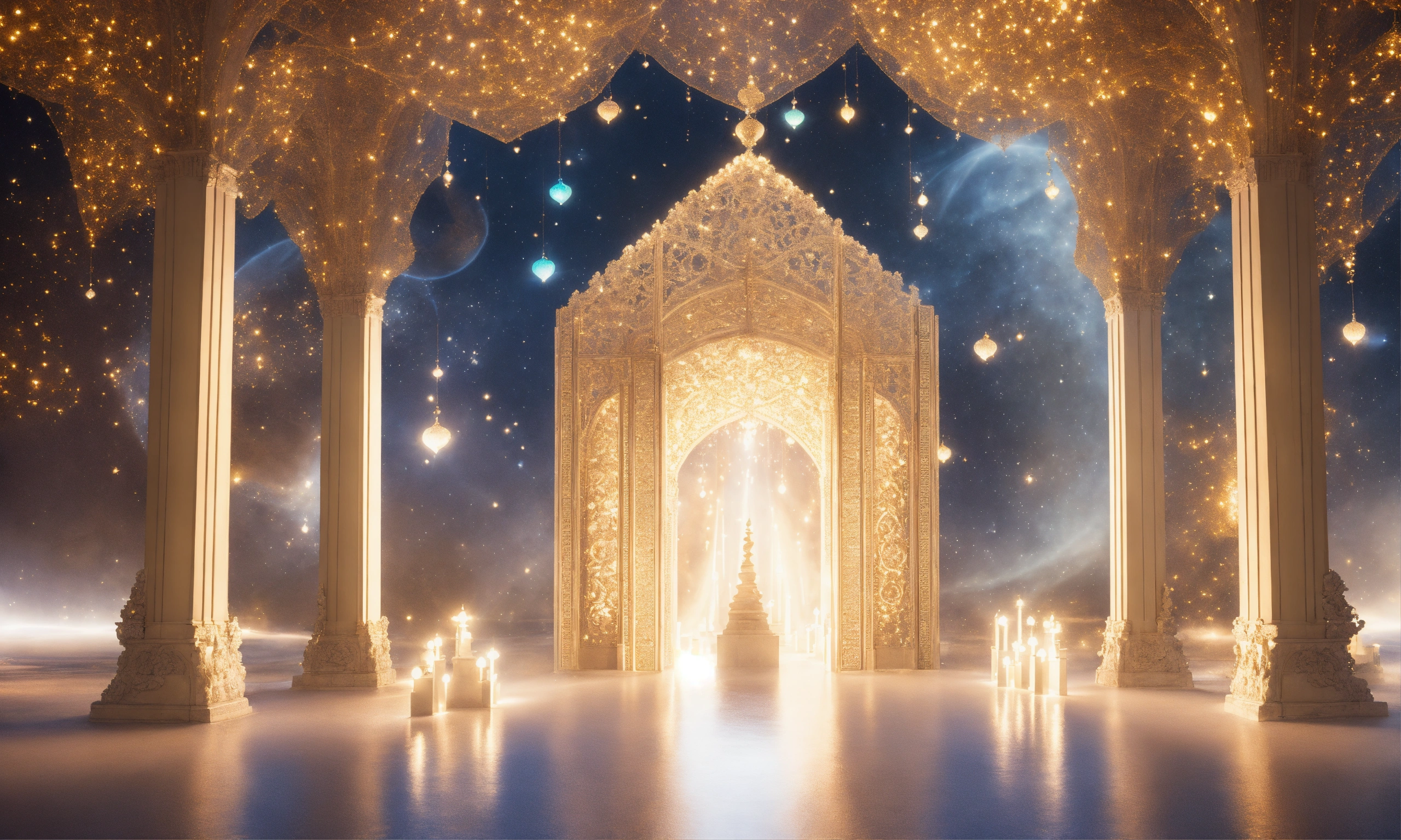 Lexica - A white space environment with 5 ethereal gateways. This image ...