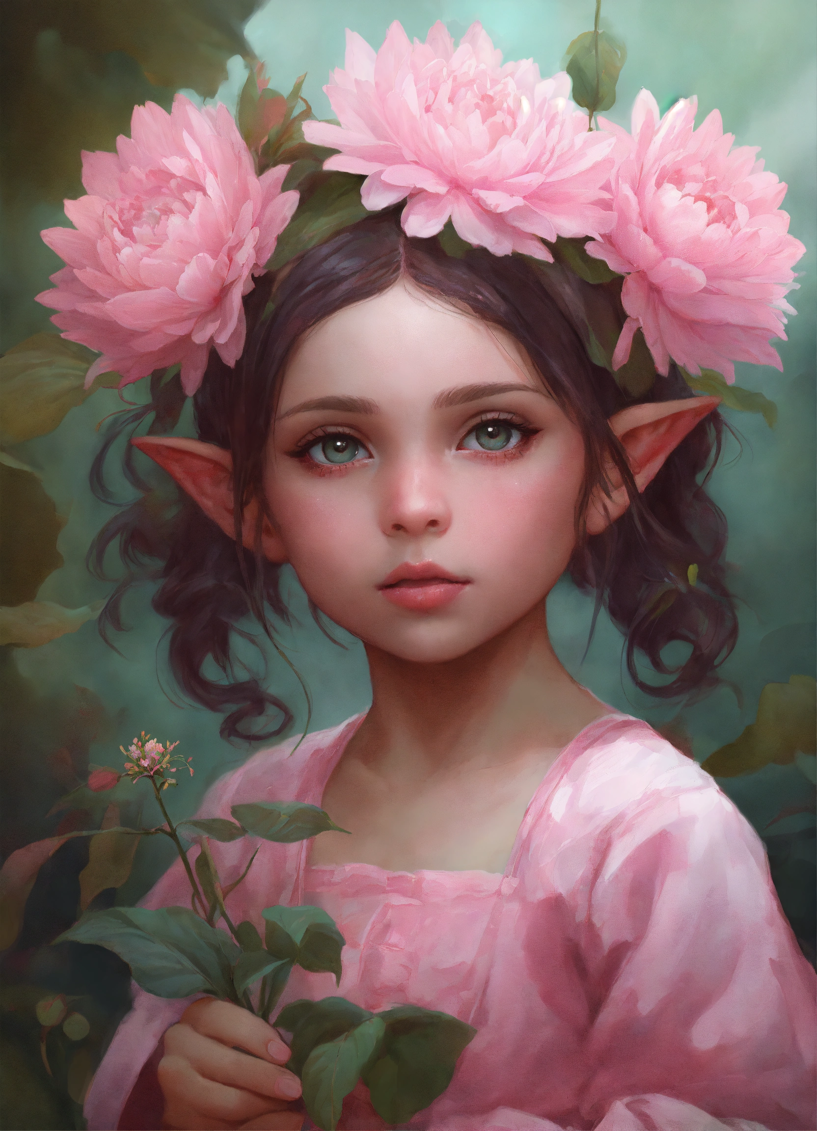 Lexica - Portrait and shot full body of a pink Baby cute little goblin ...