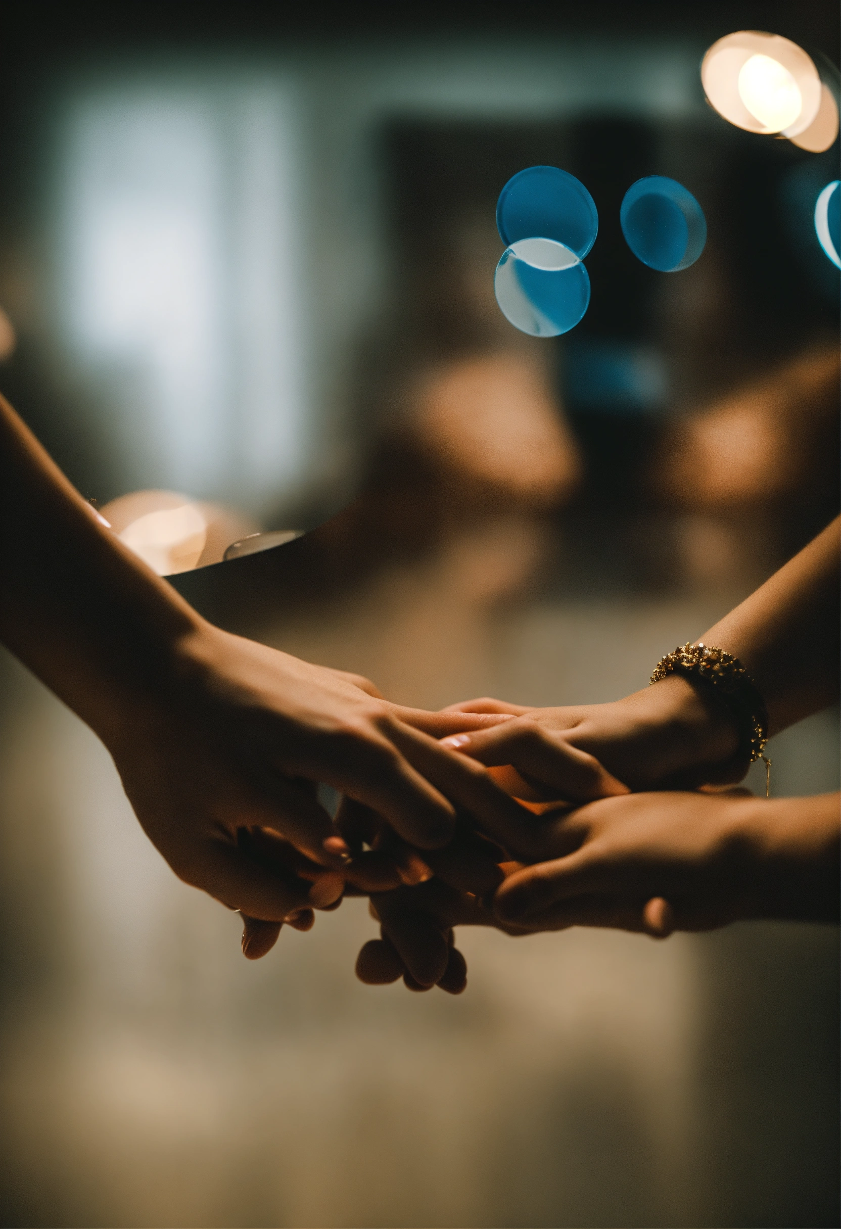 Lexica - Abstract, hands touching mirror