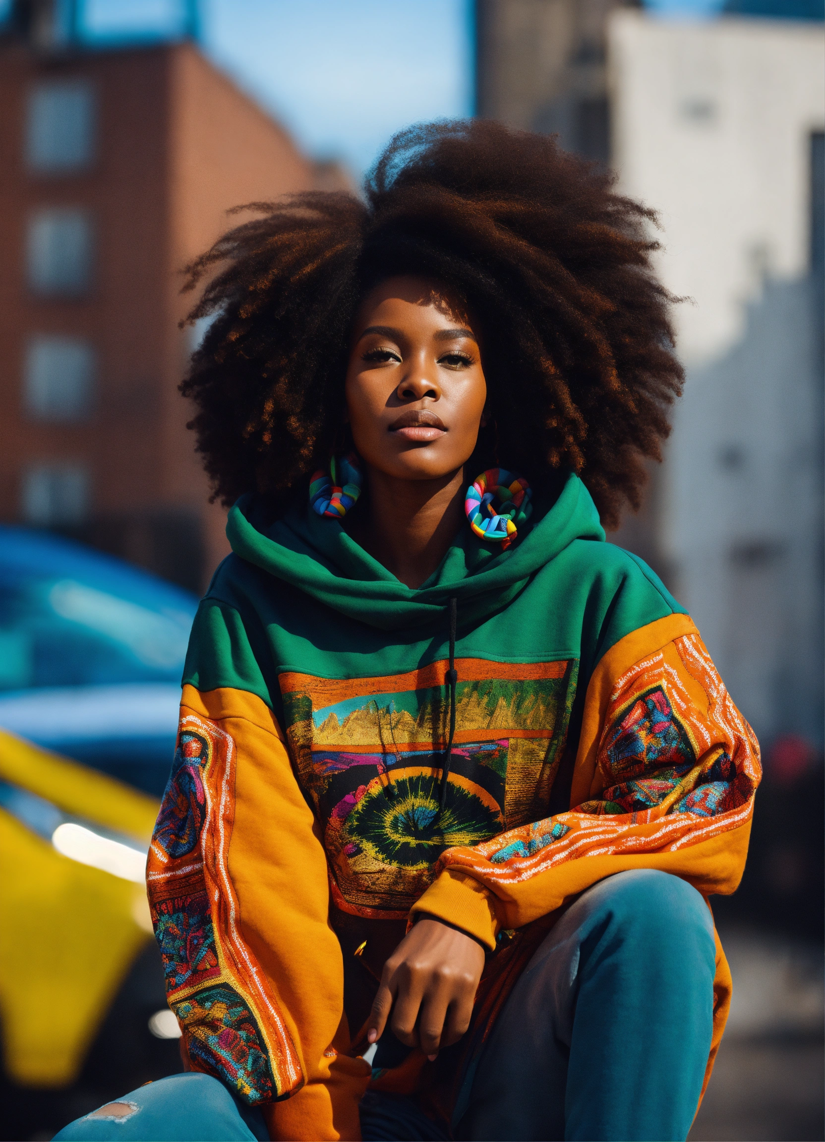 Lexica - Photograph an Afro-Caribbean woman model wearing knee-high ...