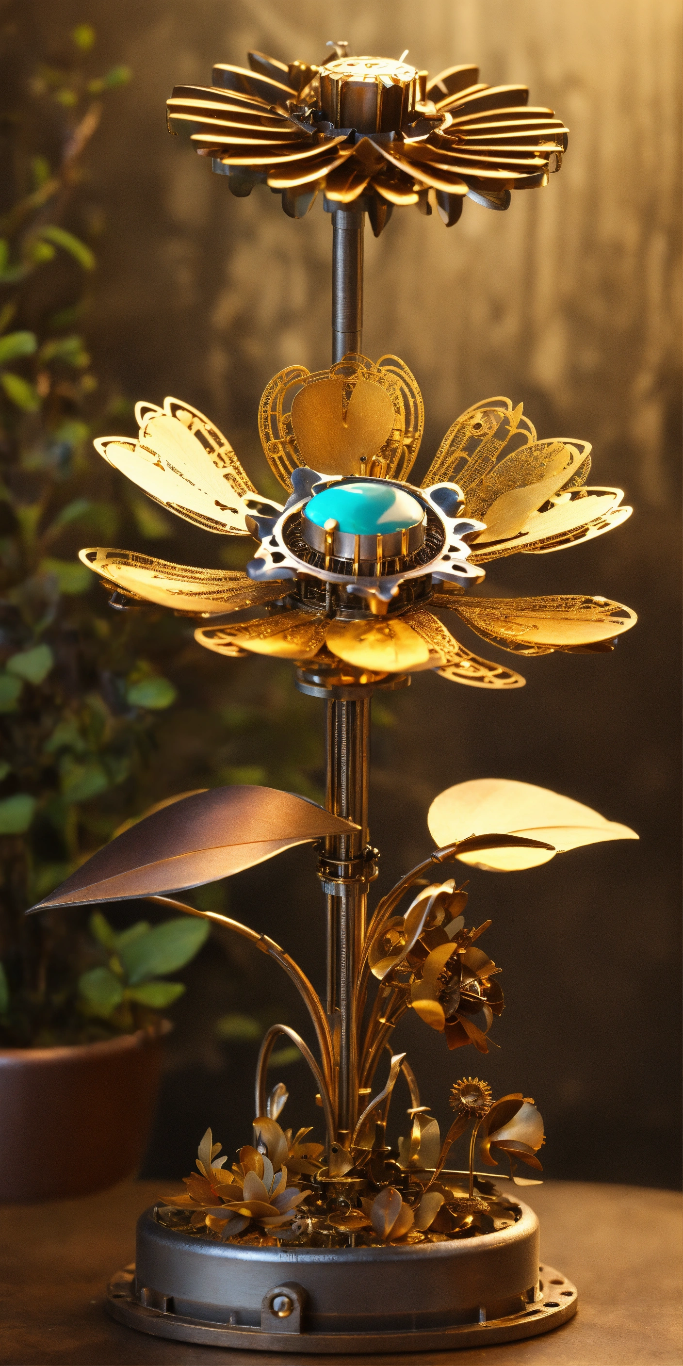 Lexica - Complex multilayer metal mechanical mechanism steampunk flower ...