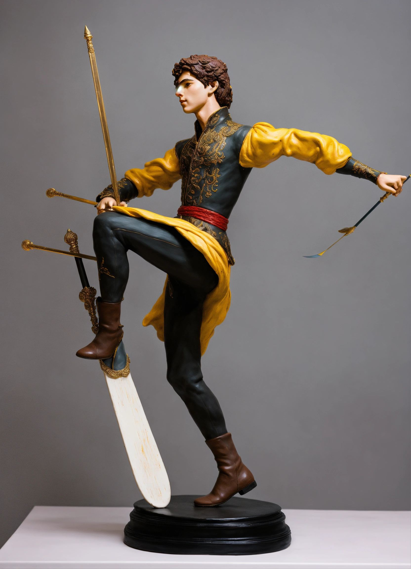 Lexica - A realistic lifelike painted lifesized clay sculpture of a ...