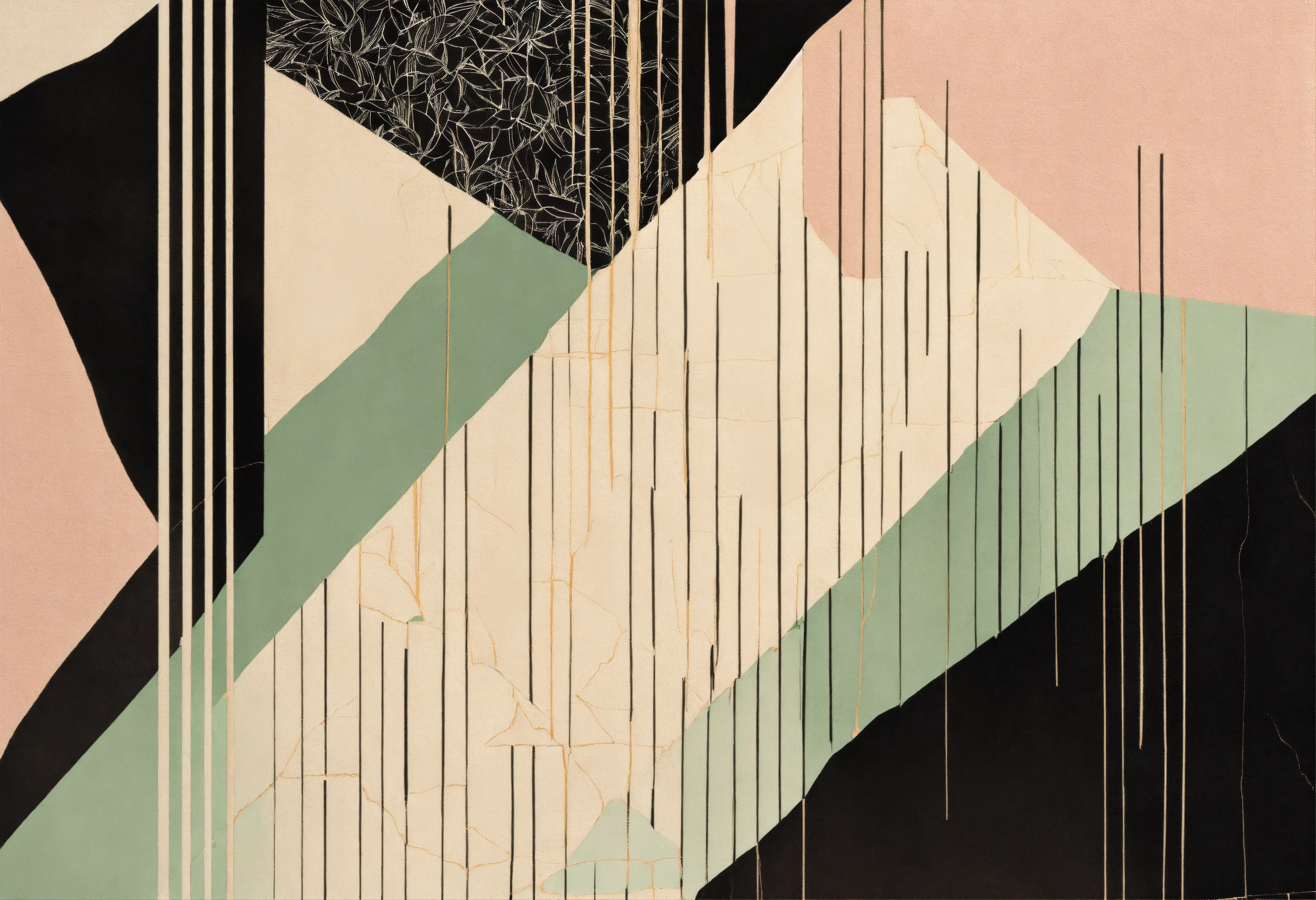 Lexica - Fragments, riso design, texture, pastels cream black, flow,
